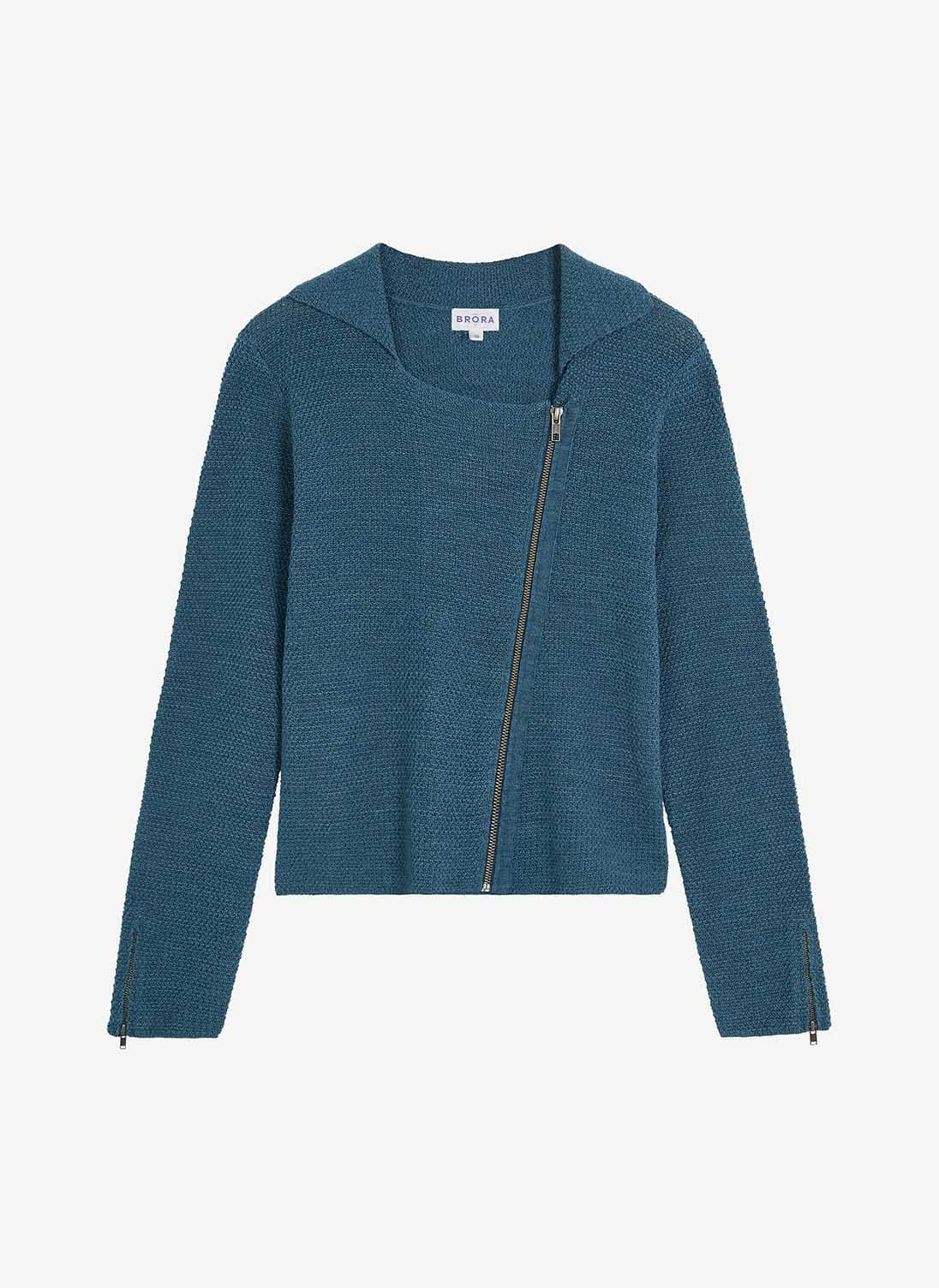 Verdigris Merino Biker Jacket | Women's Cardigans | Brora