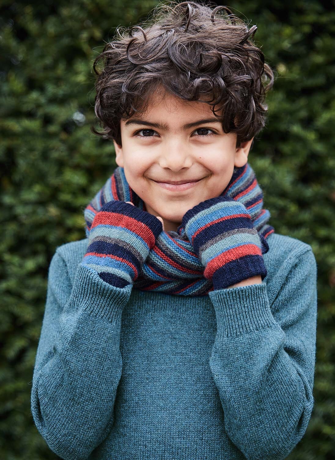 Cashmere Stripe Snood | Brora.co.uk