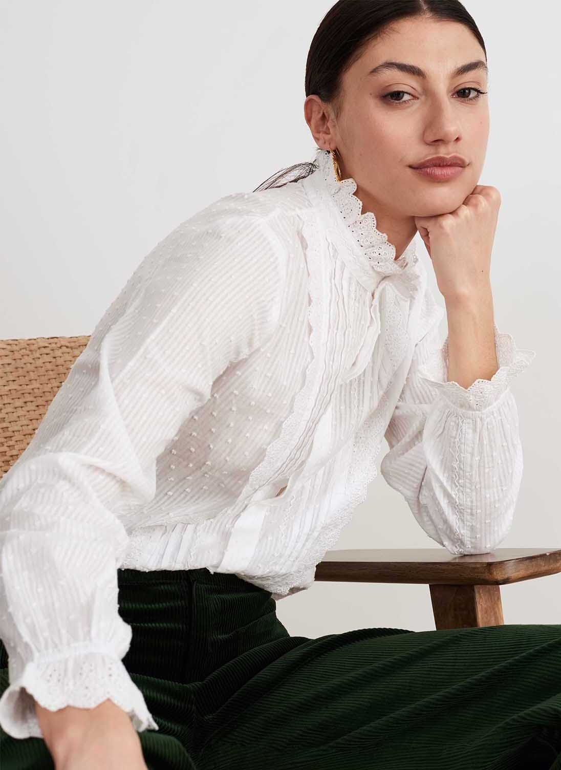 Women's Clearance Shirts & Blouses | Silk & Cotton| Brora UK
