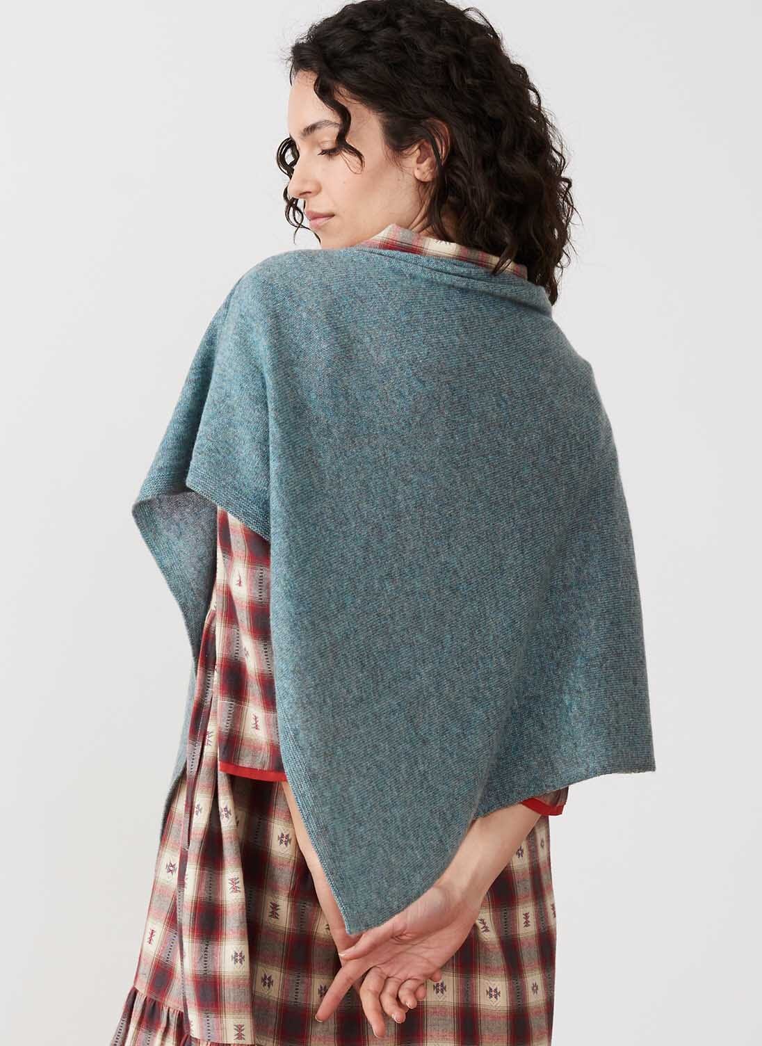 Mercury Cashmere Gauzy Knit Poncho | Women's Poncho | Brora UK