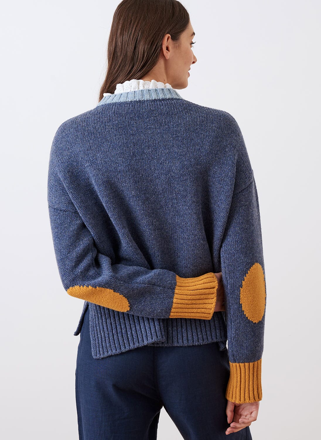 Supersoft Lambswool Colour Block Jumper | Women's Jumpers | Brora