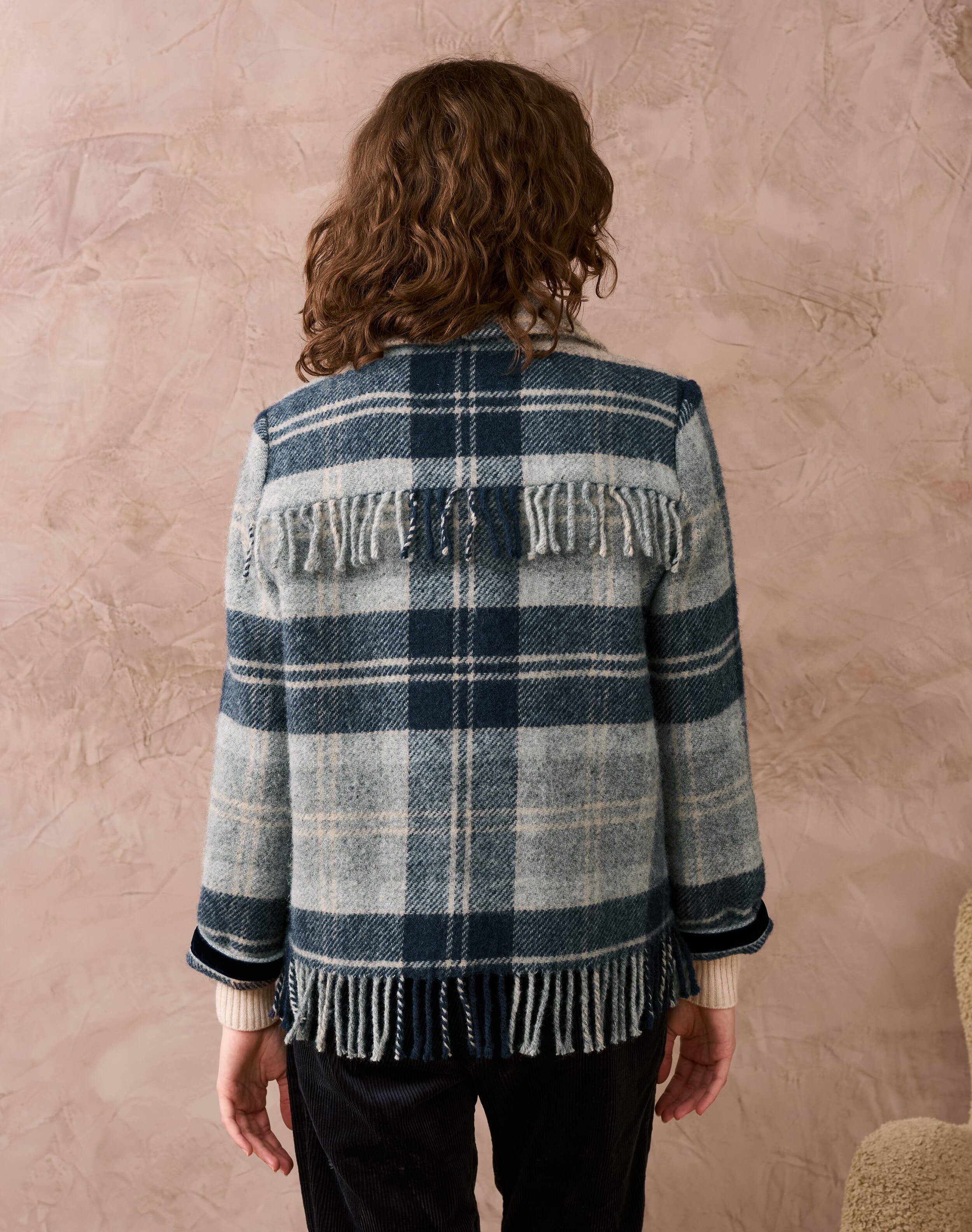 Wool Blanket Jacket in Storm | Women's Jackets | Brora UK