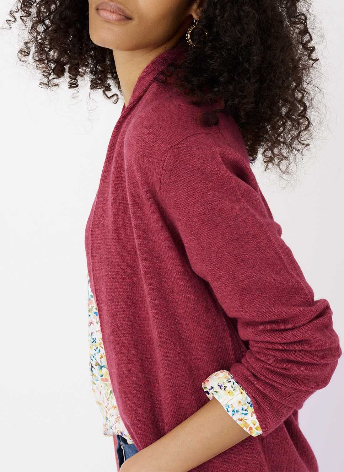 Pomegranate Women's Cashmere Gauzy Shawl Cardigan | Brora UK