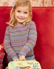 Cashmere Fair Isle Jumper In Periwinkle Children S Jumpers Brora