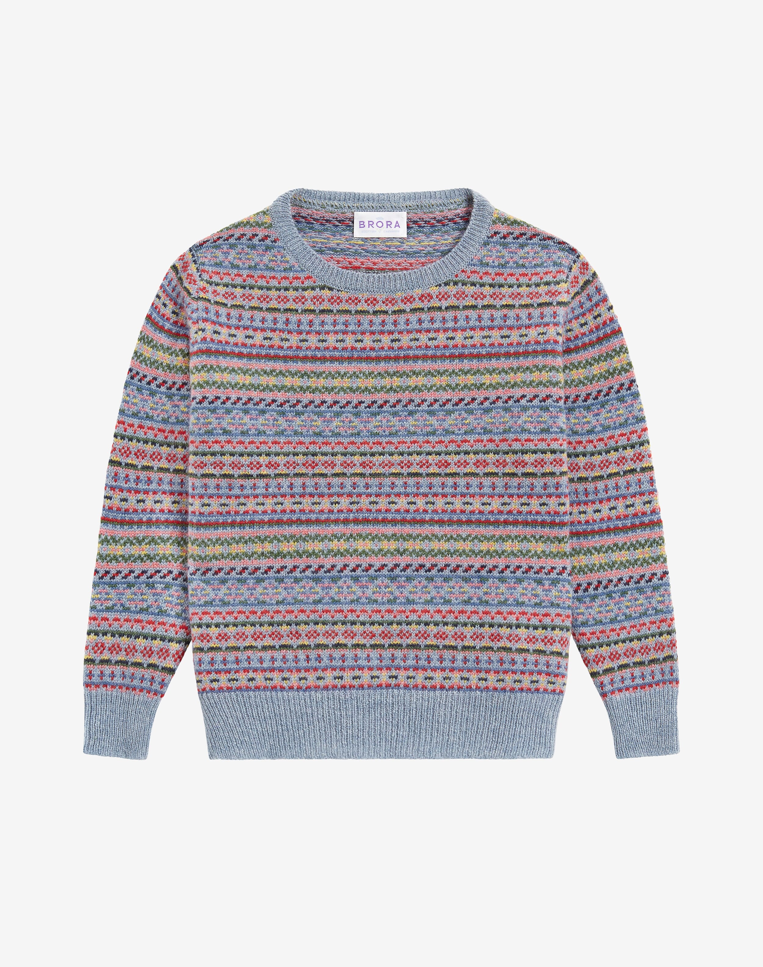 Cashmere Fair Isle Jumper in Periwinkle | Children'S Jumpers | Brora