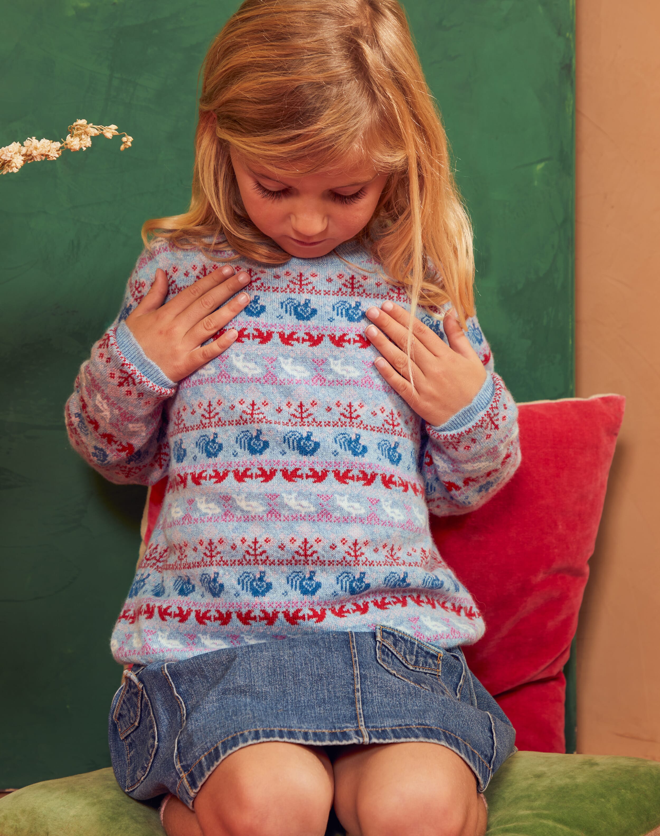 Blue Fair Isle Jumper | Children's Jumpers | Brora Fashion