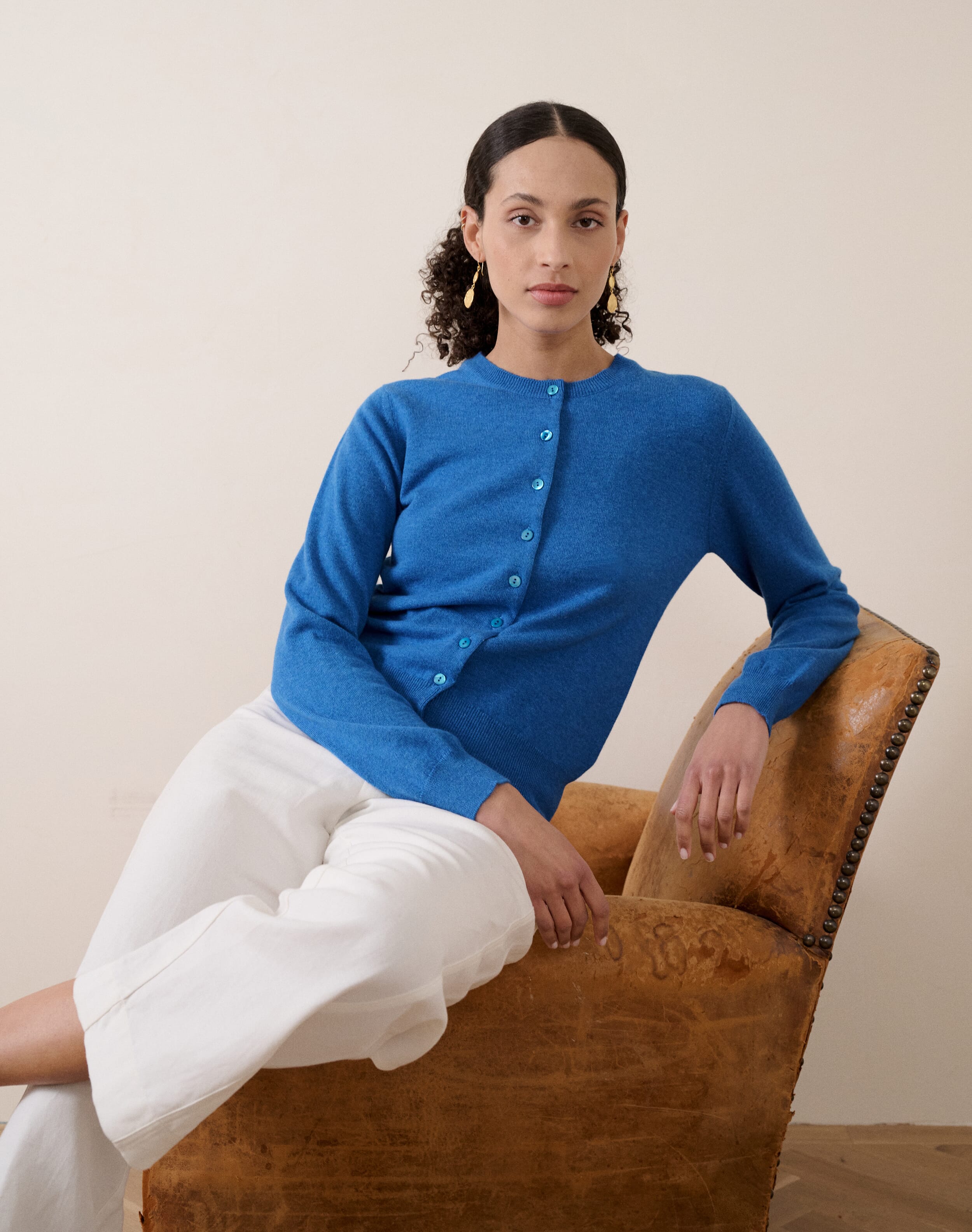 Lapis Women's Cashmere Modern Classic Cardigan | Brora UK