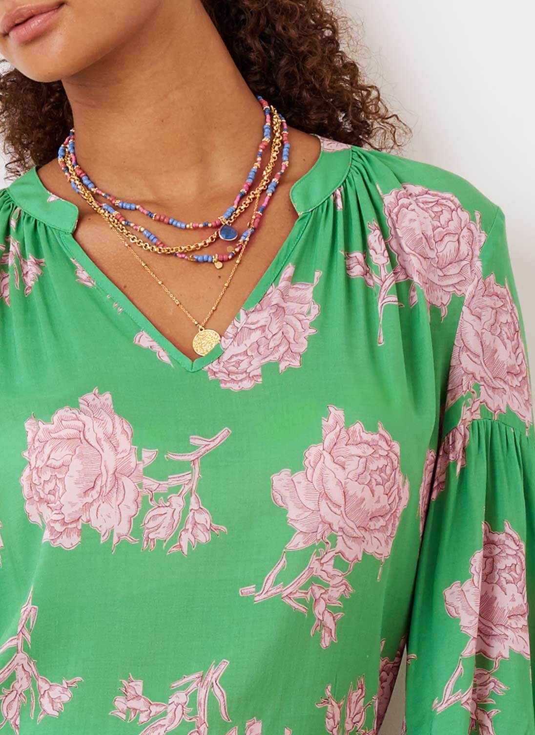 Emerald Rose Liberty Print Blouse | Women's Blouse | Brora
