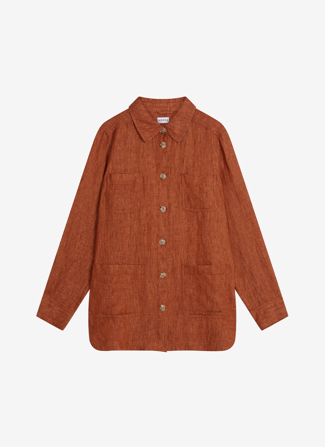 Herringbone Weave Linen Artist Shirt | Women's Shirts | Brora