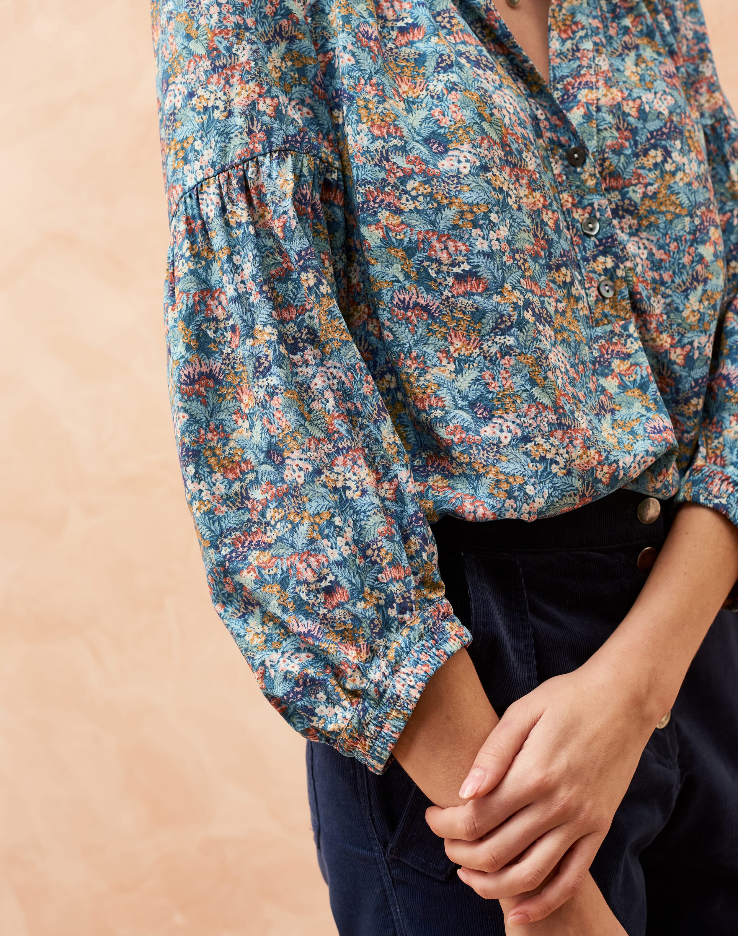 Liberty Print Blouse in Chambray Meadow | Shirts | Brora