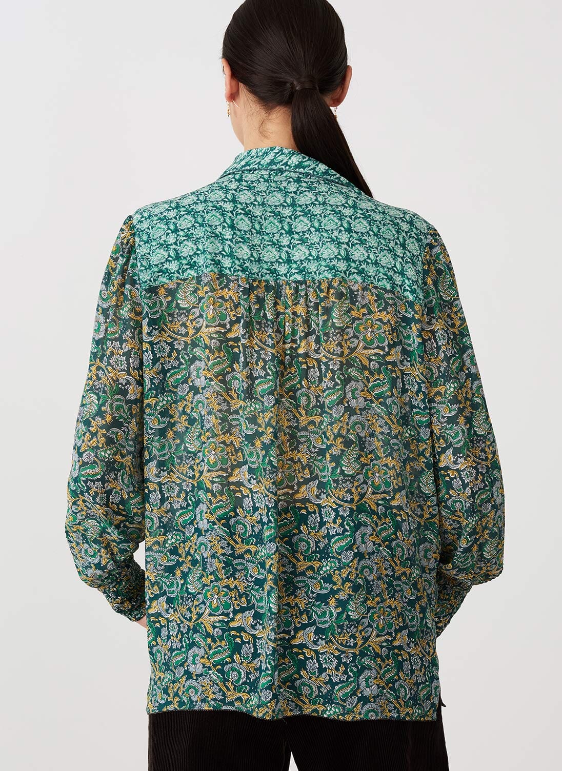 Emerald Patchwork Blouse | Women's Blouses | Brora