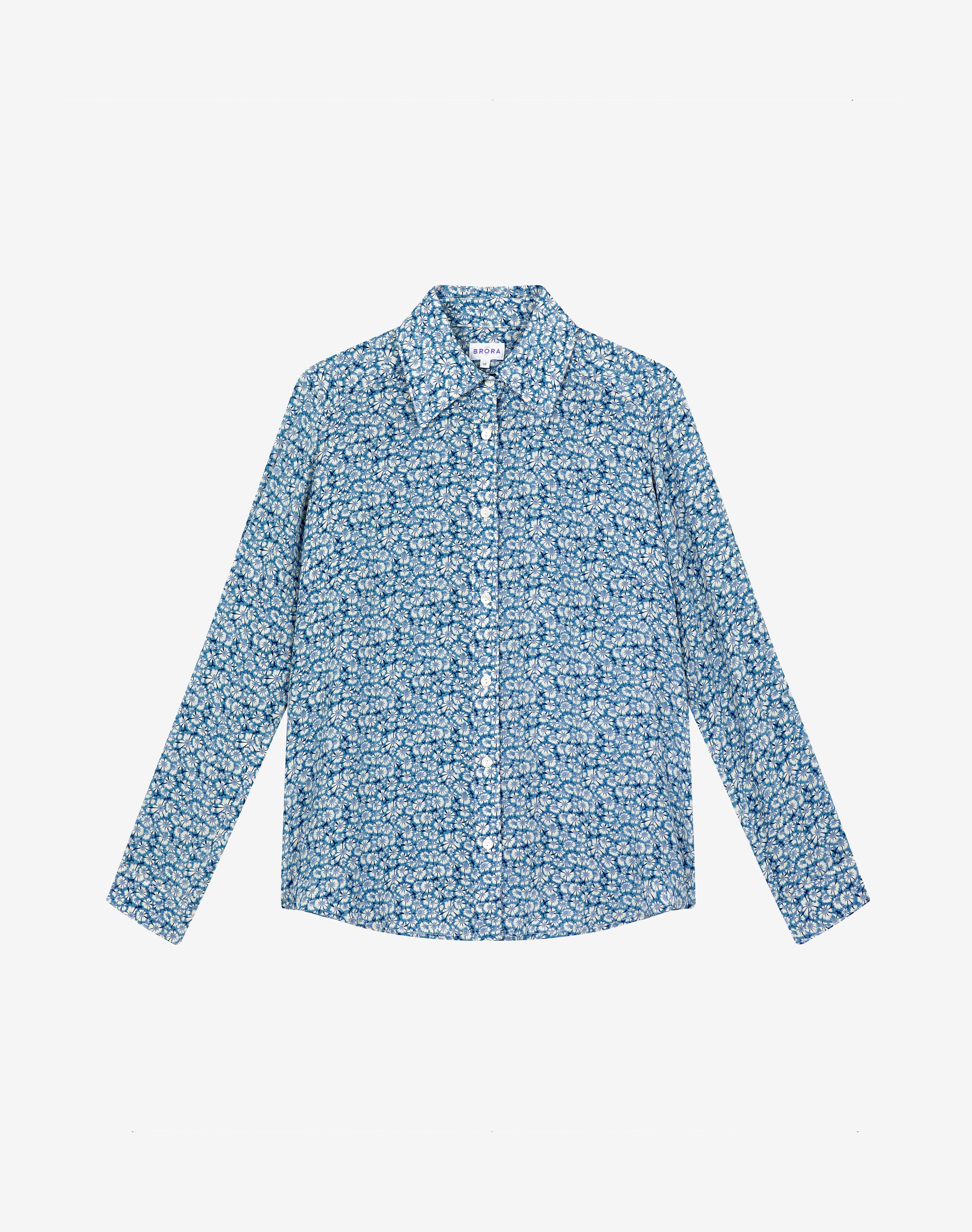 Liberty Print Silk Shirt in Blue | Shirts | Brora