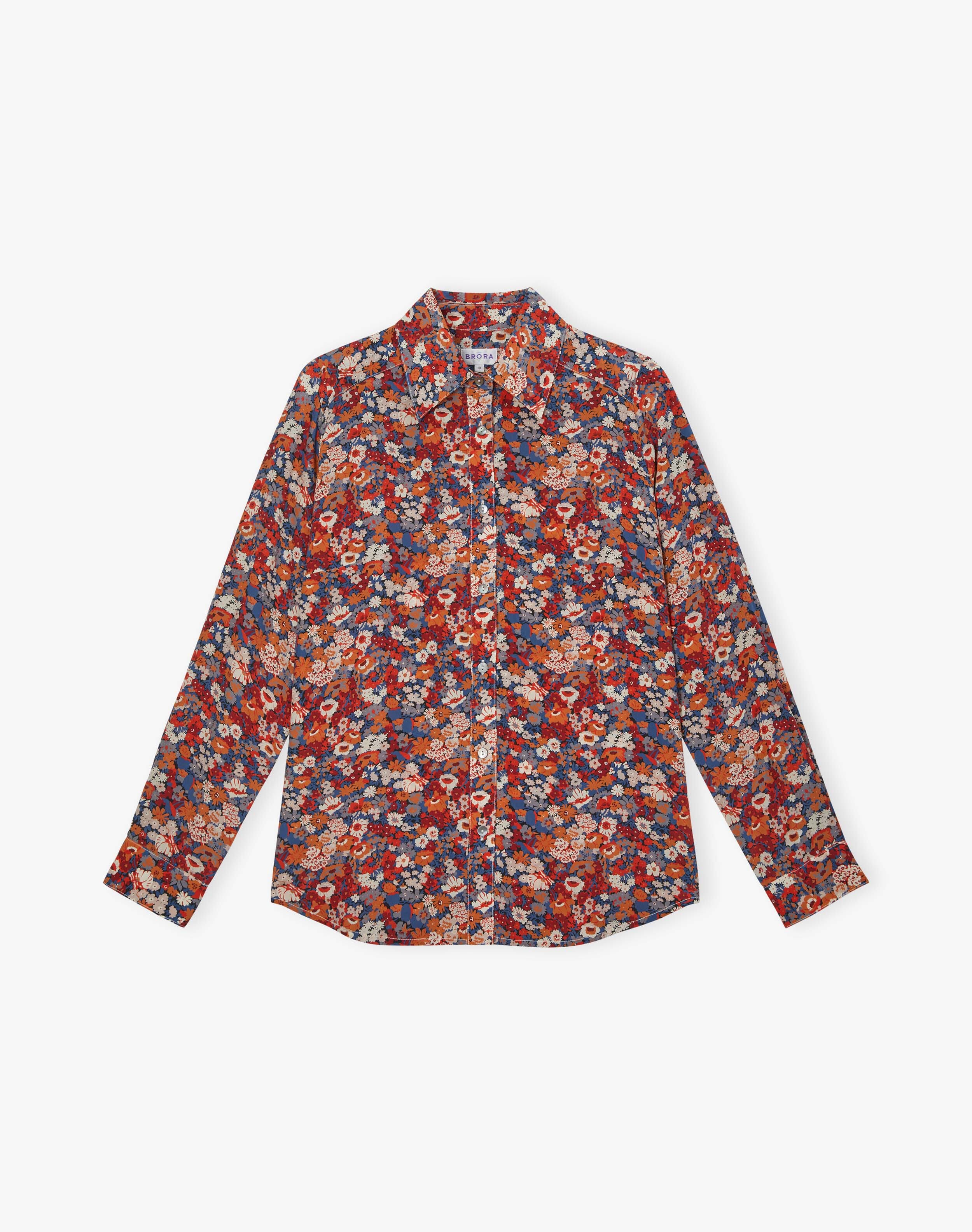 Red Liberty Print Silk Shirt | Women's Shirts | Brora Sale