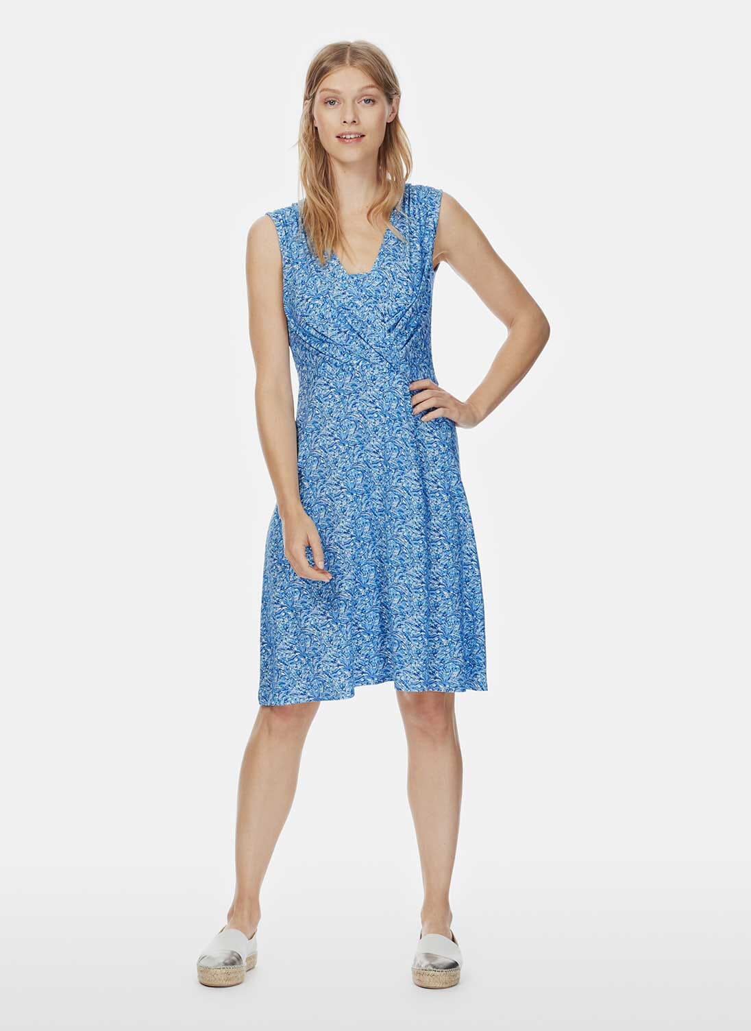 Liberty Jersey Sleeveless Dress | Brora.co.uk
