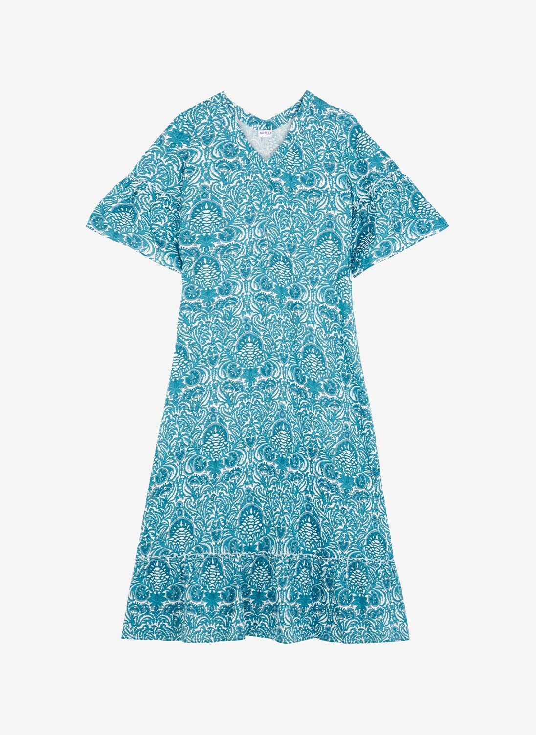 Ocean Botanical Print Linen Dress | Women's Dresses | Brora