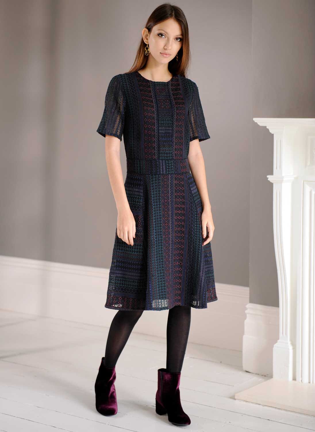 Embroidered Lace Dress | Brora.co.uk