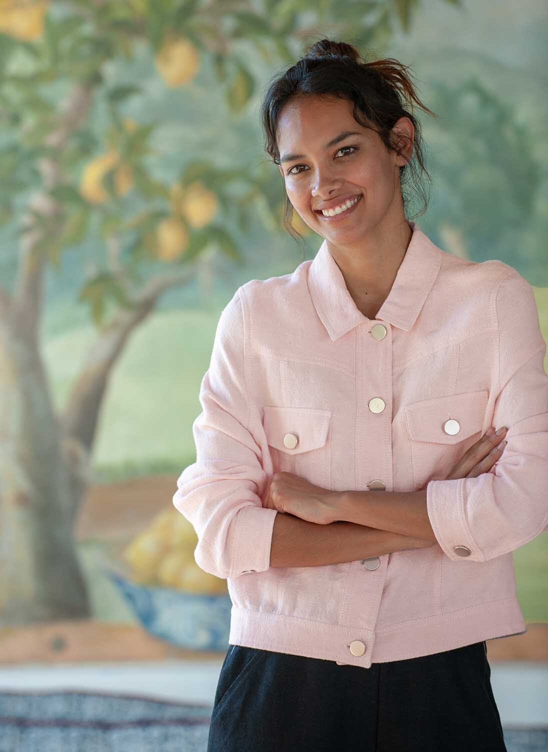 Tea Rose Linen Utility Jacket | Women's Clothing | Brora