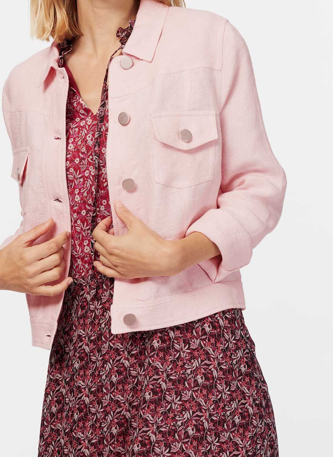 Tea Rose Linen Utility Jacket | Women's Clothing | Brora