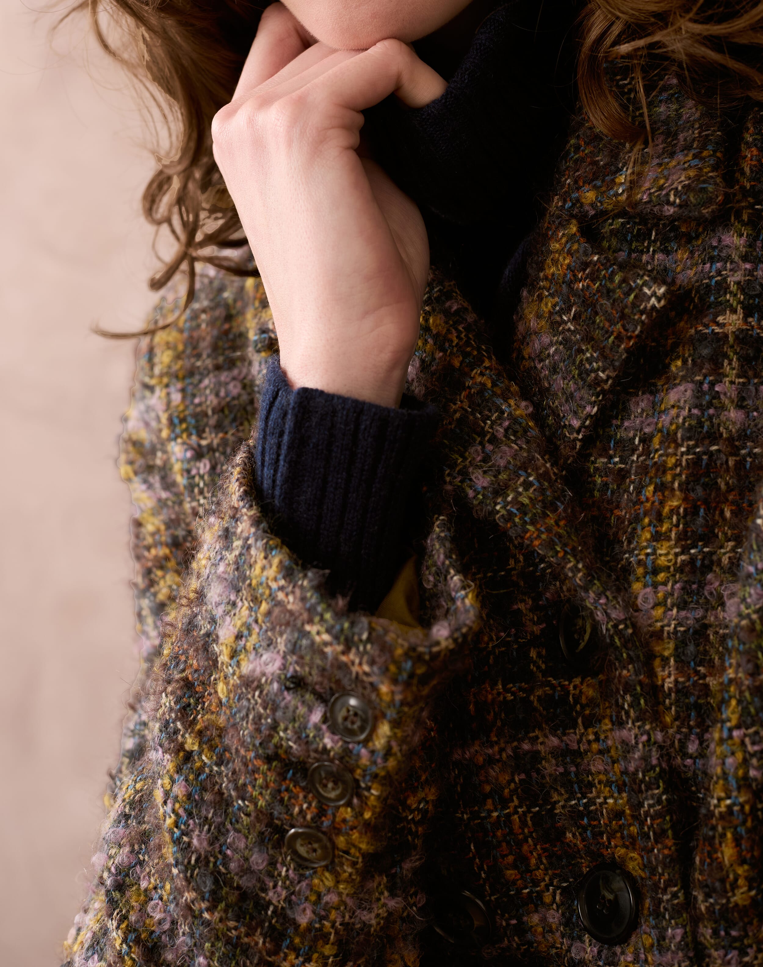 Women's Scottish Mohair Wool Jacket in Peat | Brora Sale