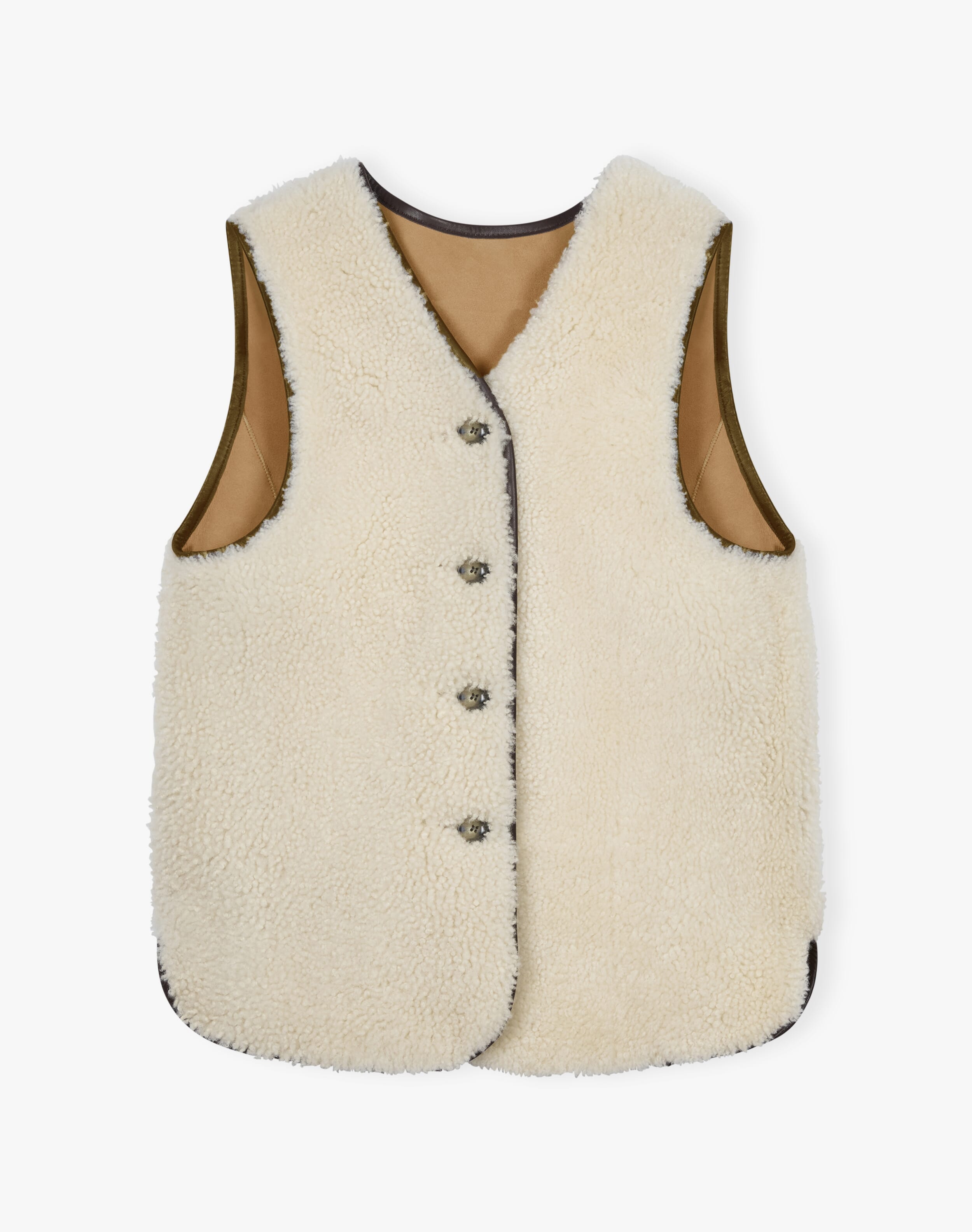 Sheepskin Gilet in Natural | Women's Jackets | Brora Fashion