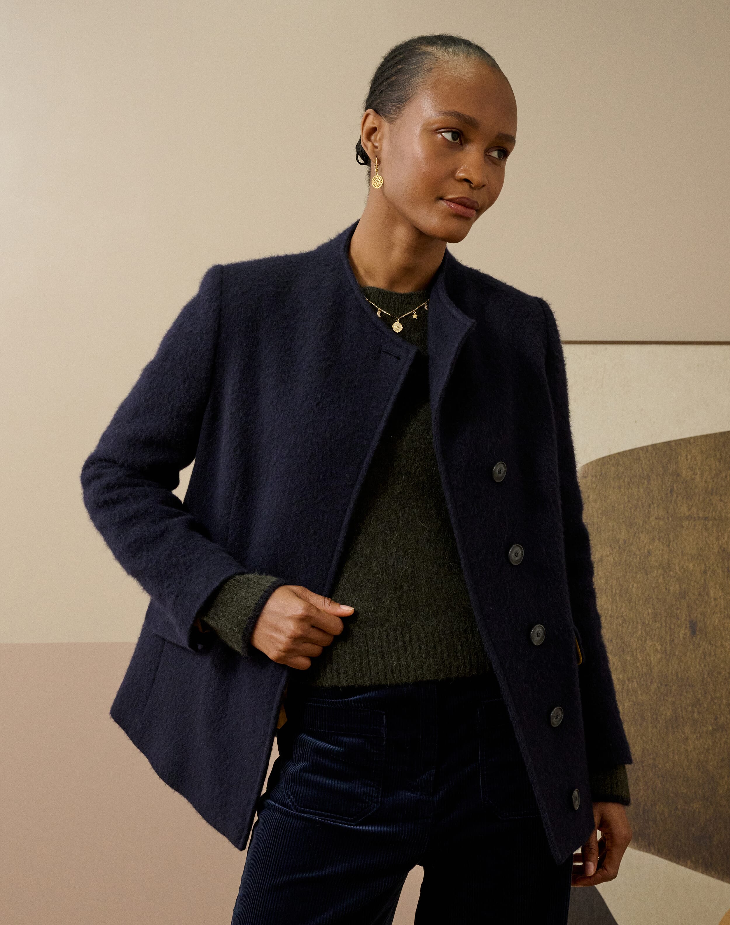 Merino Wool Jacket in Ink | Womenswear | Brora Clearance