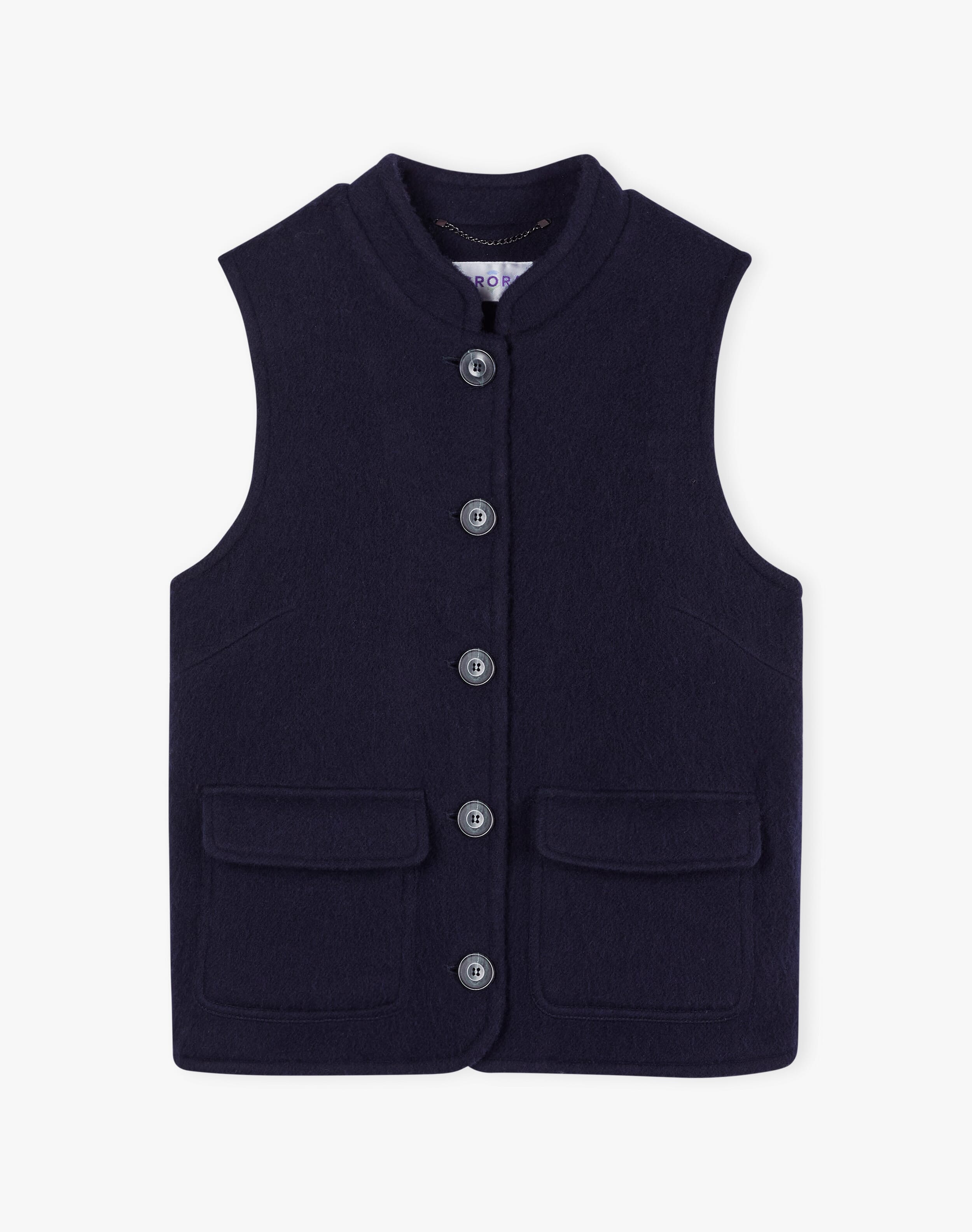 Merino Wool Gilet in Ink | Natural Fibres | Brora Clearance