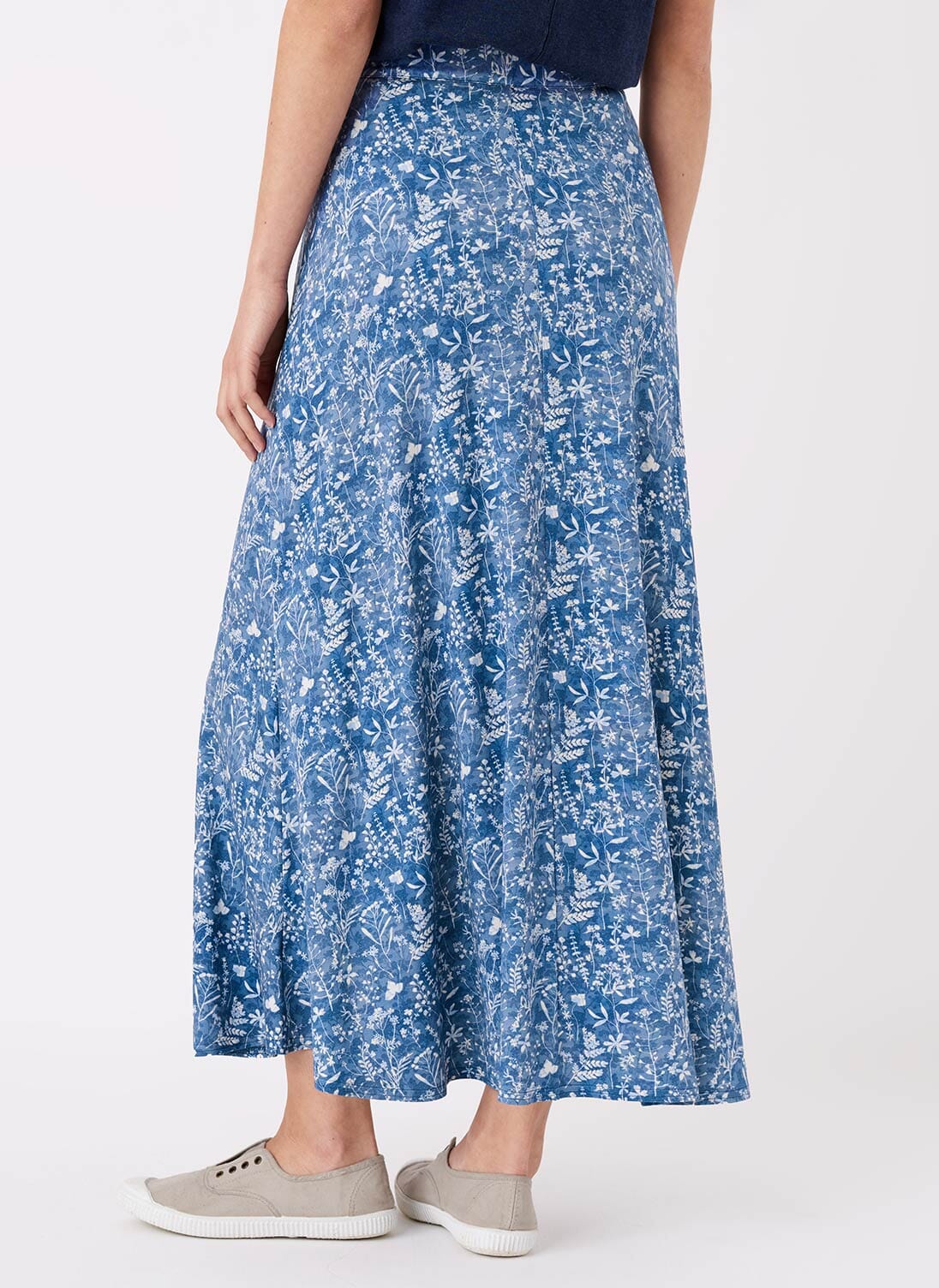 Chambray Floral Liberty Print Maxi Jersey Skirt | Skirts | Brora