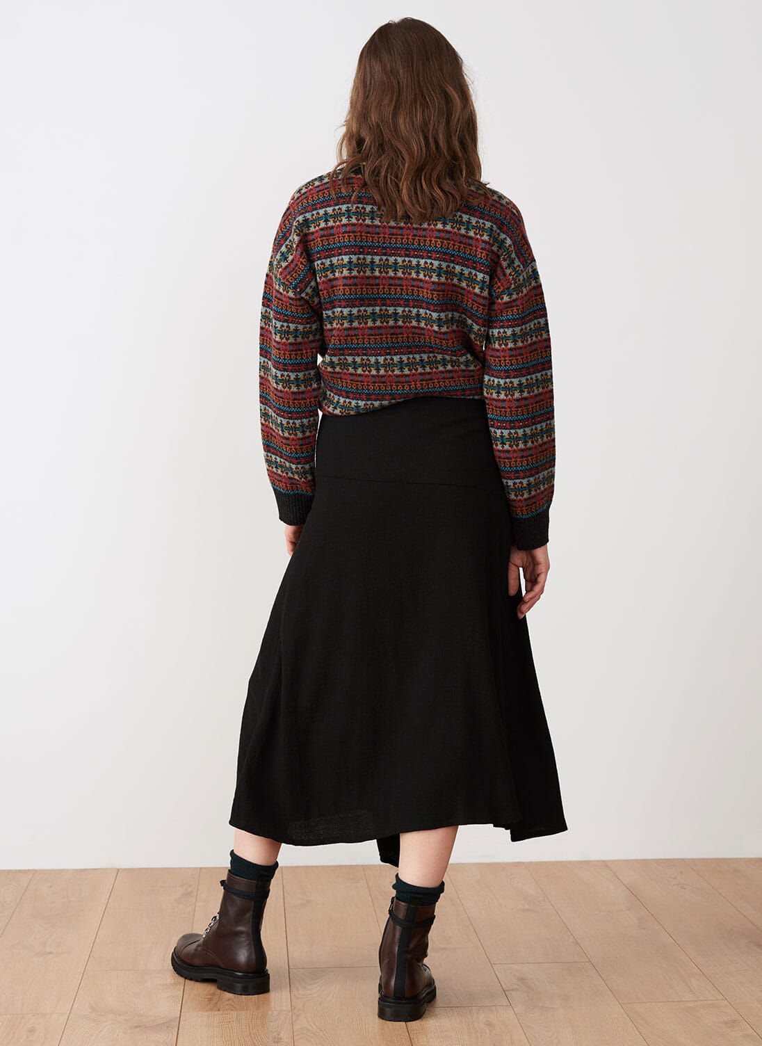 Black Waterfall Skirt | Midi & Maxi Skirts | Brora