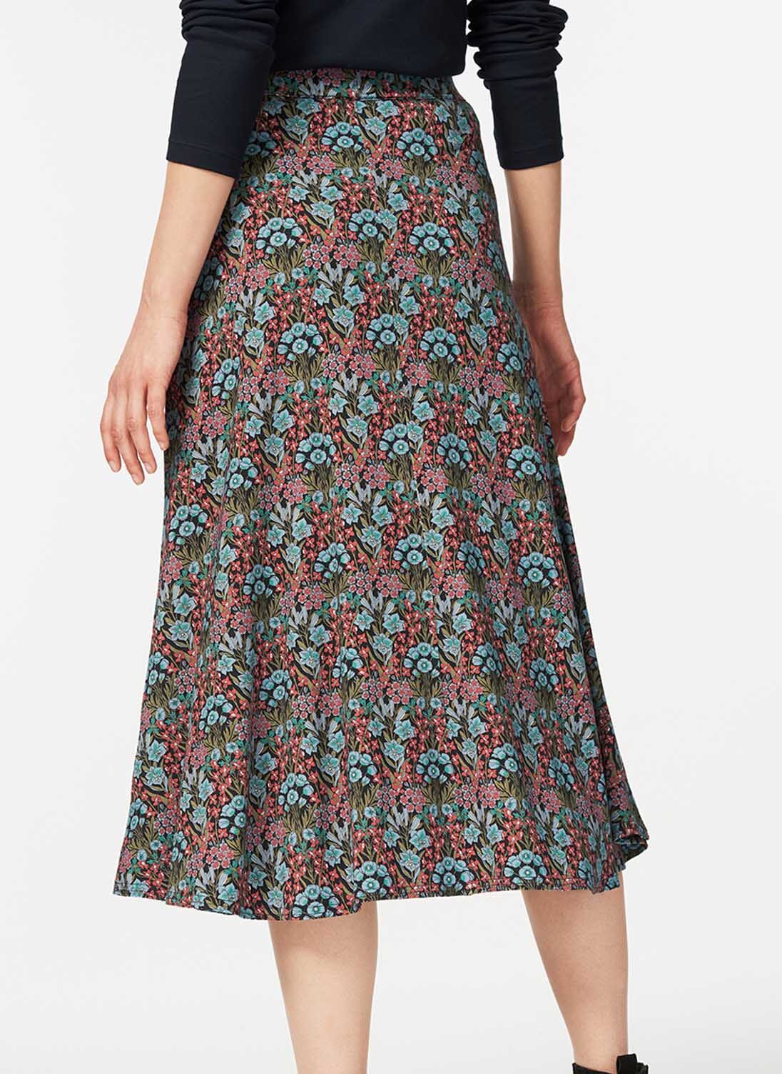 Botanical Garden Liberty Print Jersey Skirt | Brora