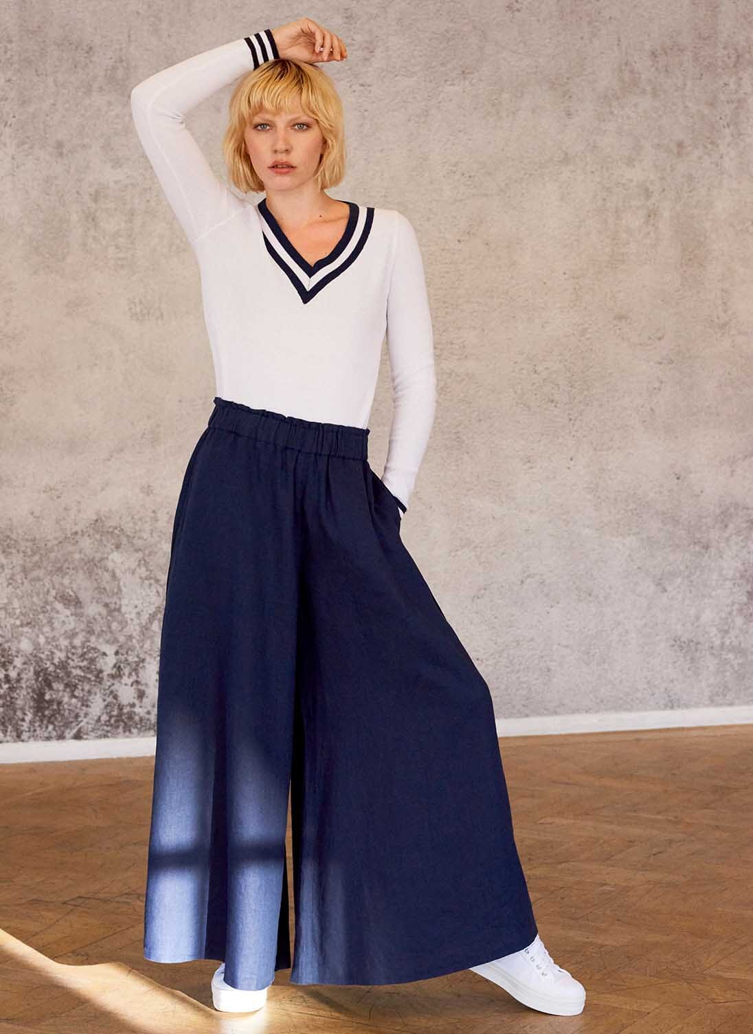 Linen Palazzo Trousers | Brora