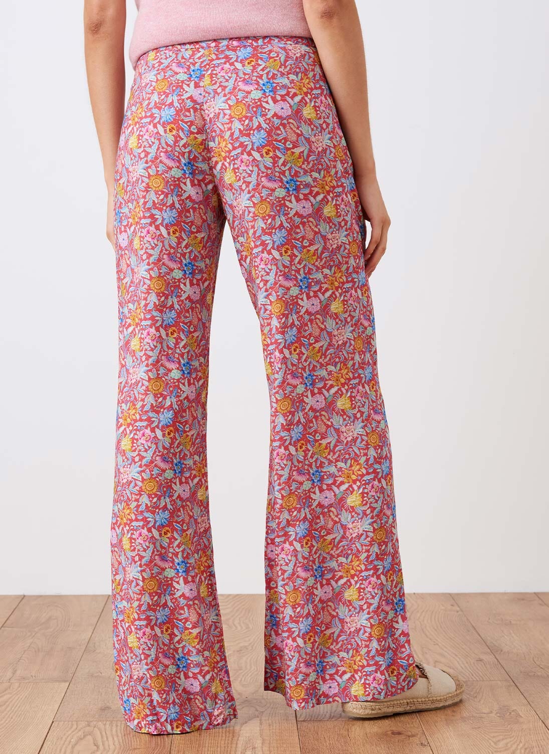 Liberty Print Wide Leg Trousers | Women's Trousers | Brora