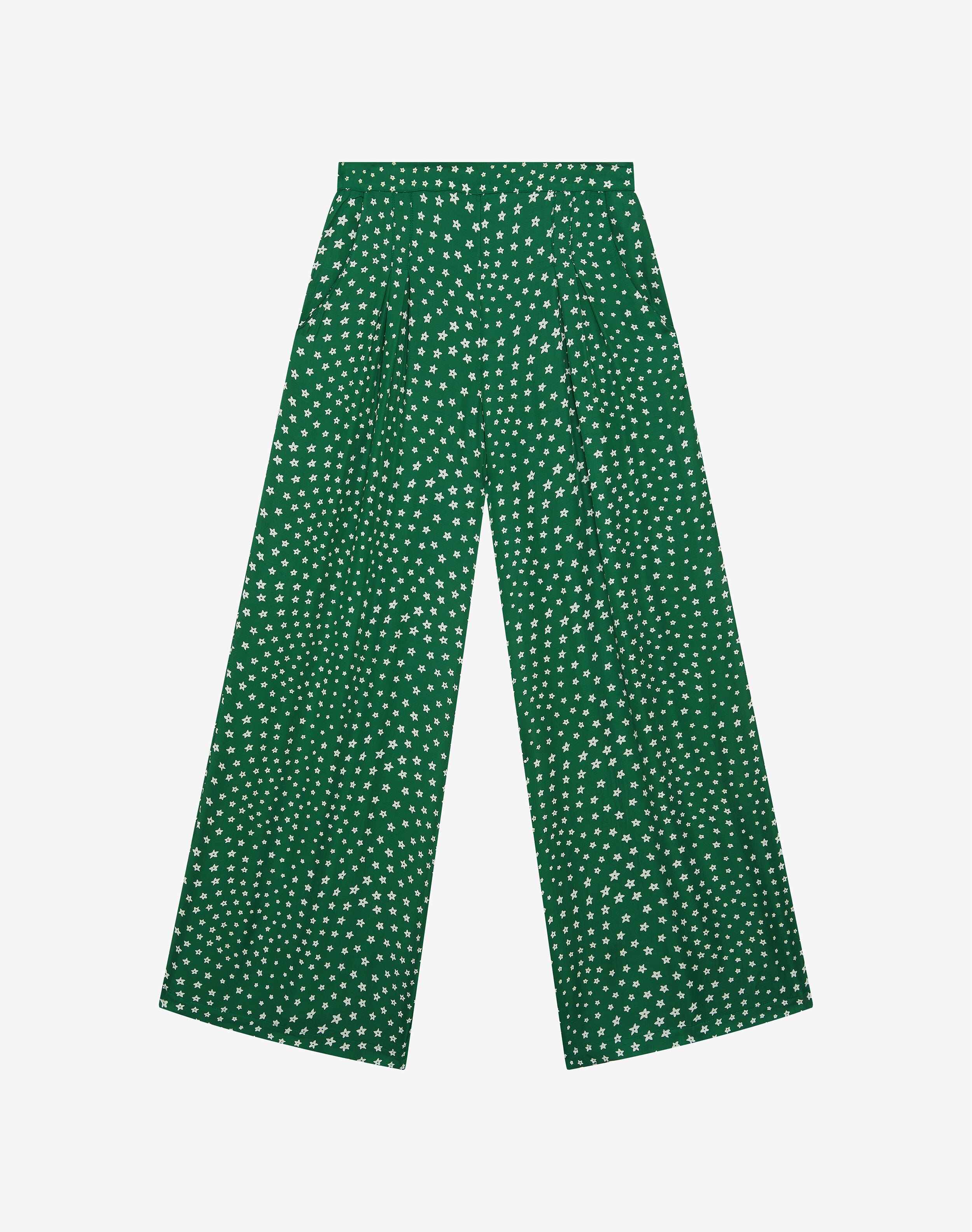 Green Star Palazzo Trousers | Women's Trousers | Brora Fashion