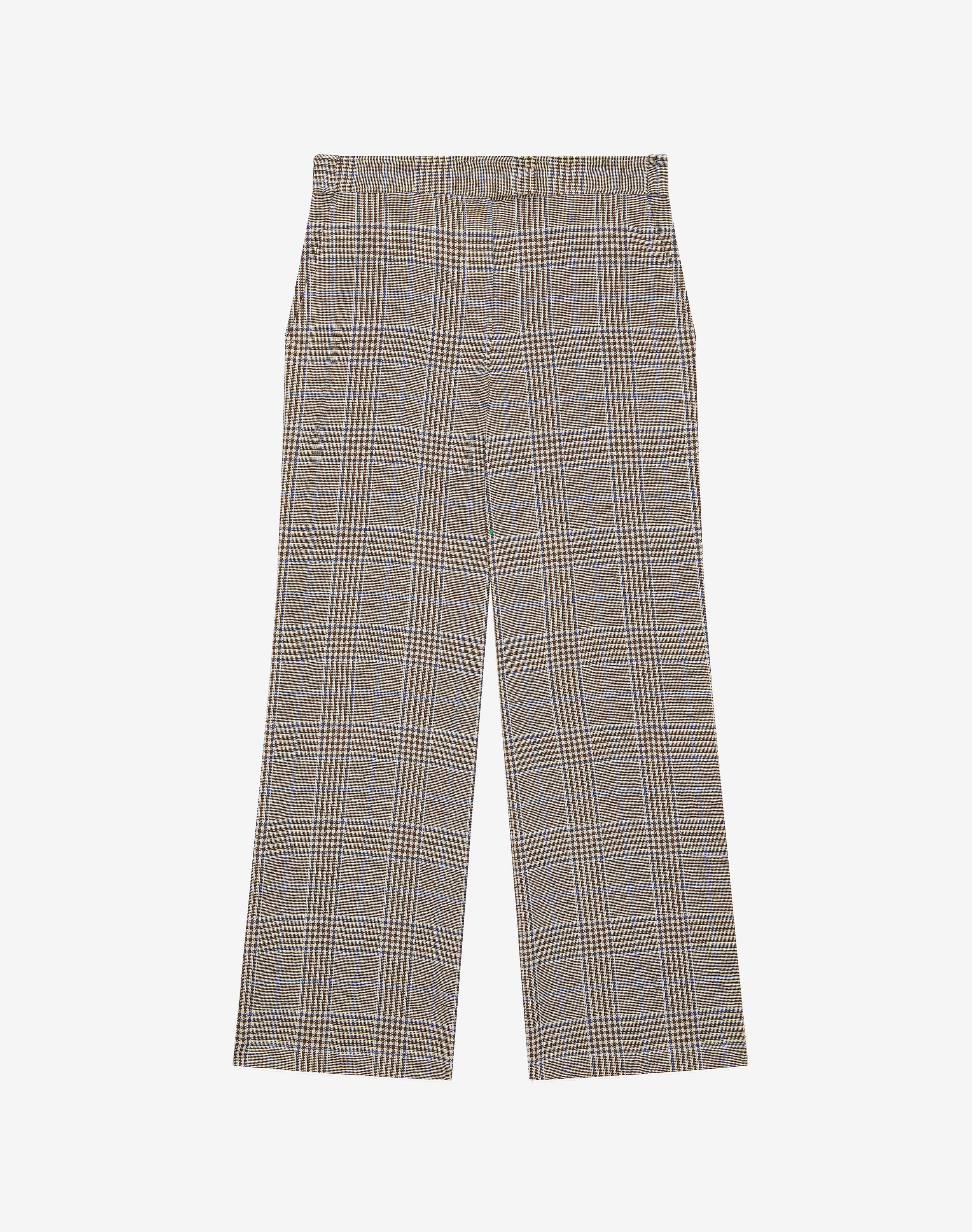 Cotton Linen Check Trousers | Women's Trousers | Brora Fashion