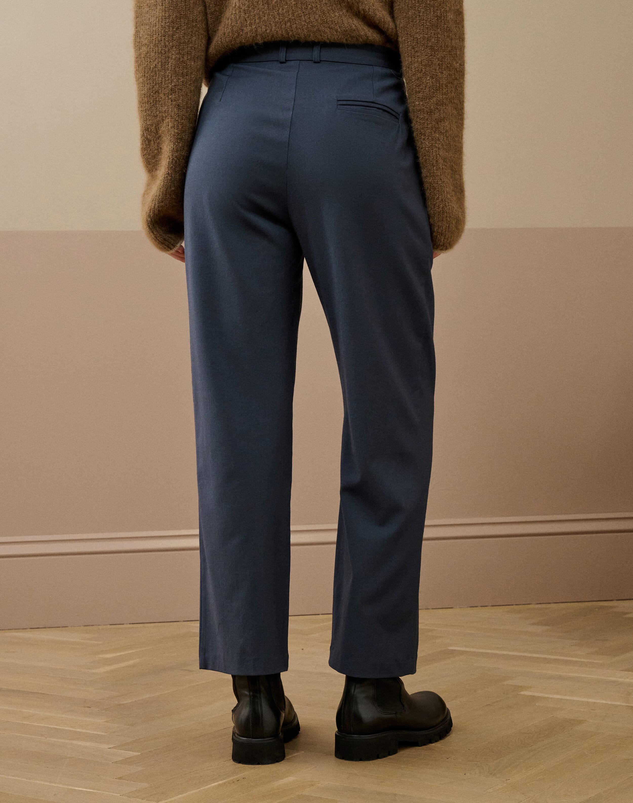 Tailored Boyfriend Trousers in Midnight | Womenswear | Brora