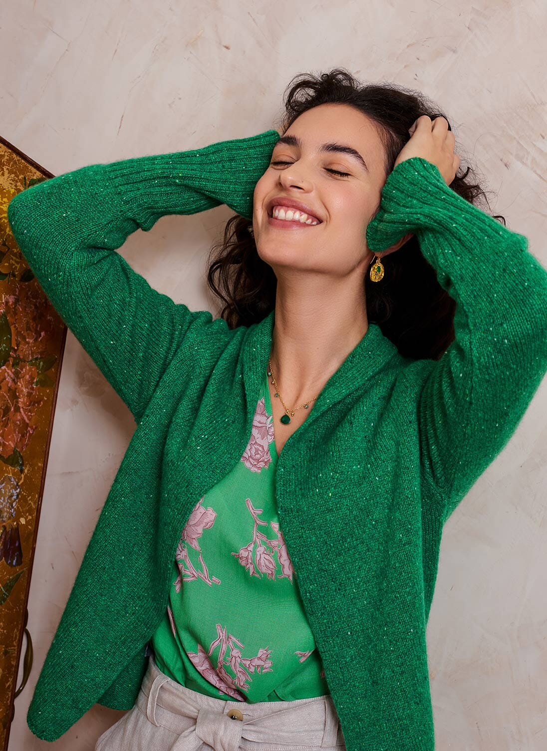 Emerald Cashmere Donegal Jacket | Women's Coats & Jackets | Brora