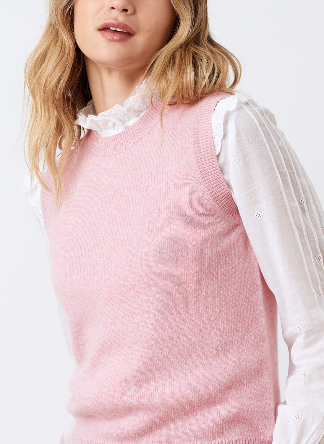 Rose Cashmere Tank | Women's Scottish Cashmere Tanks | Brora