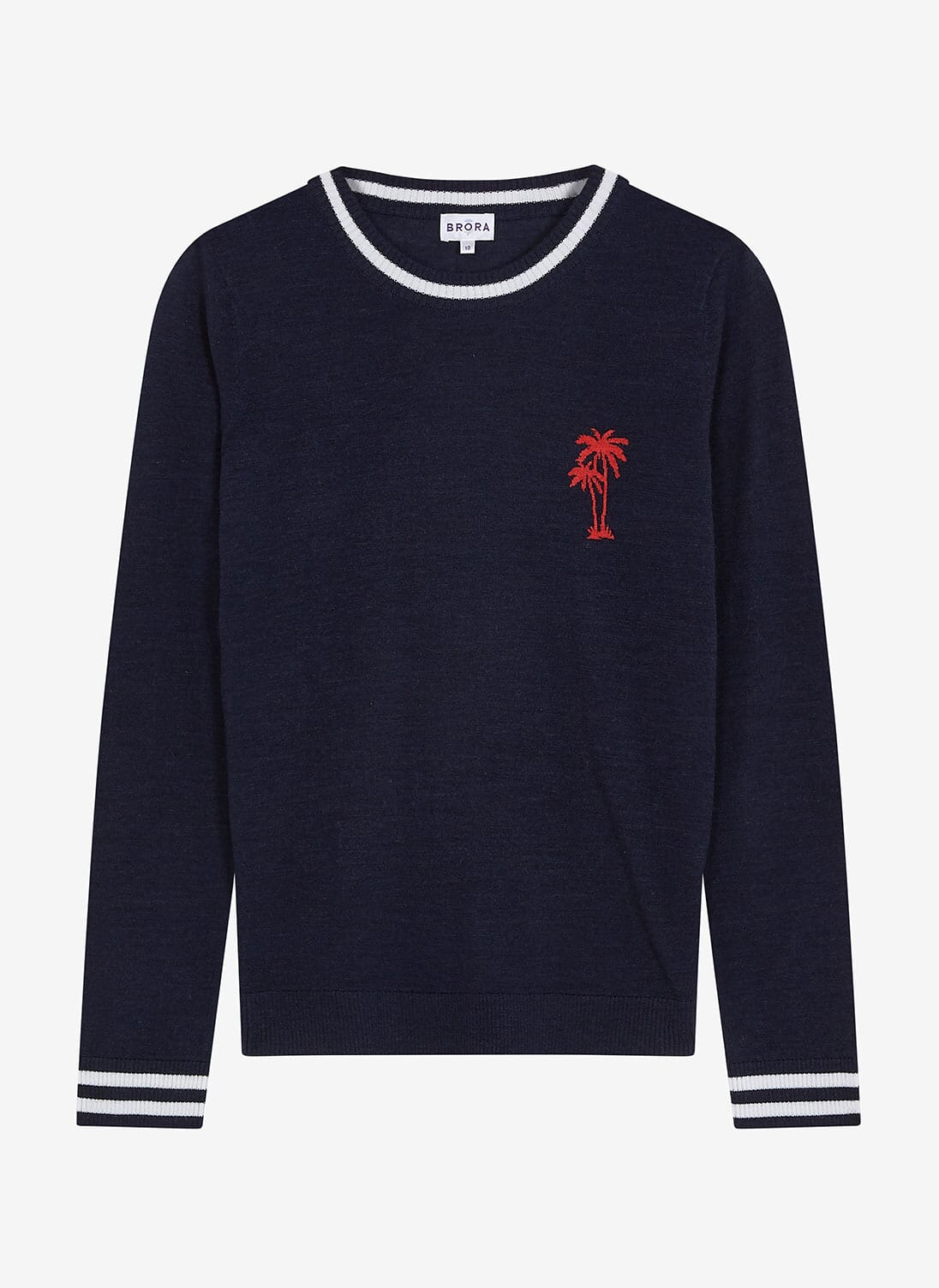 Merino Palm Tree Jumper in Ink | Women's Jumpers | Brora