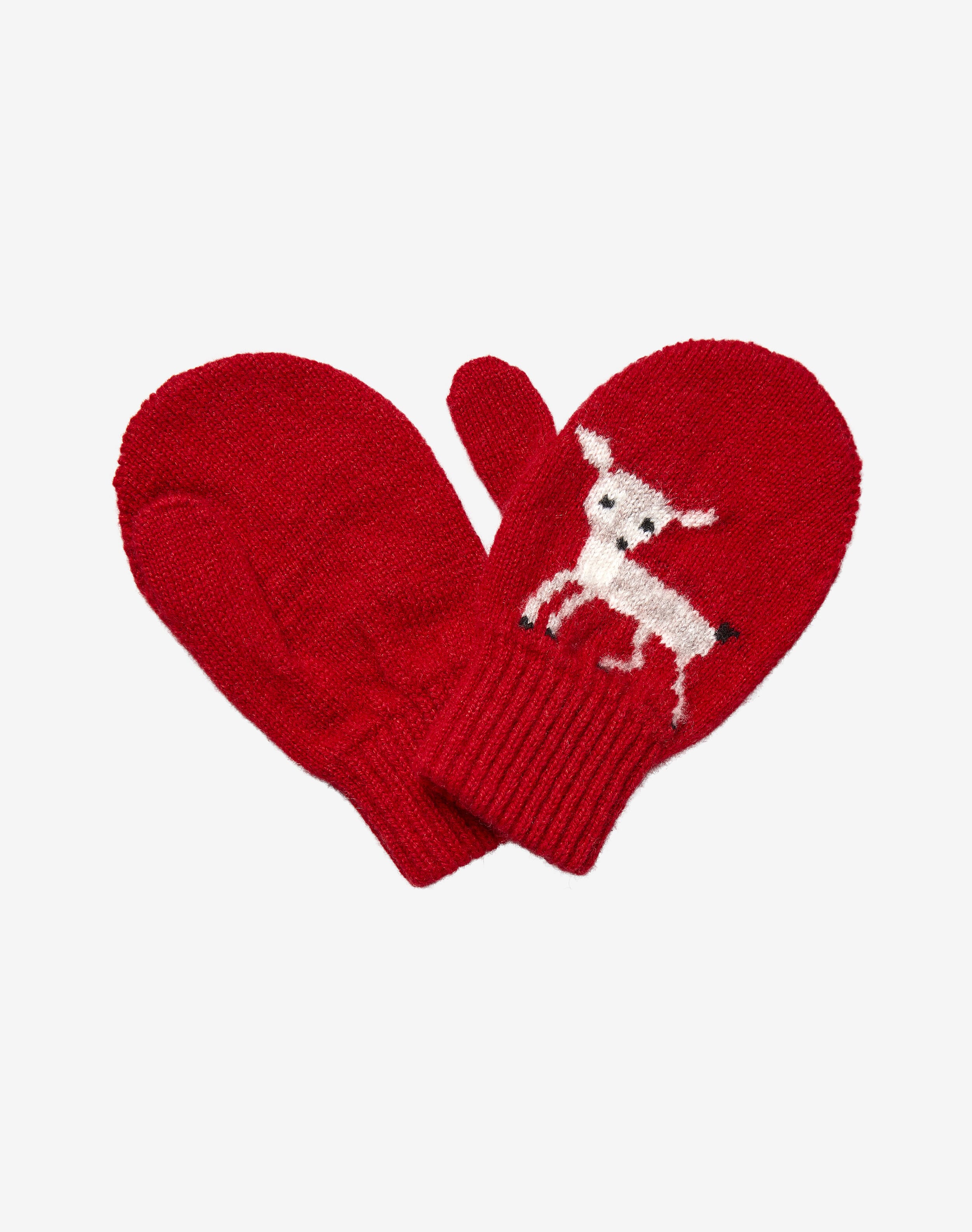 Red Deer Mittens | Children's Accessories | Brora Fashion