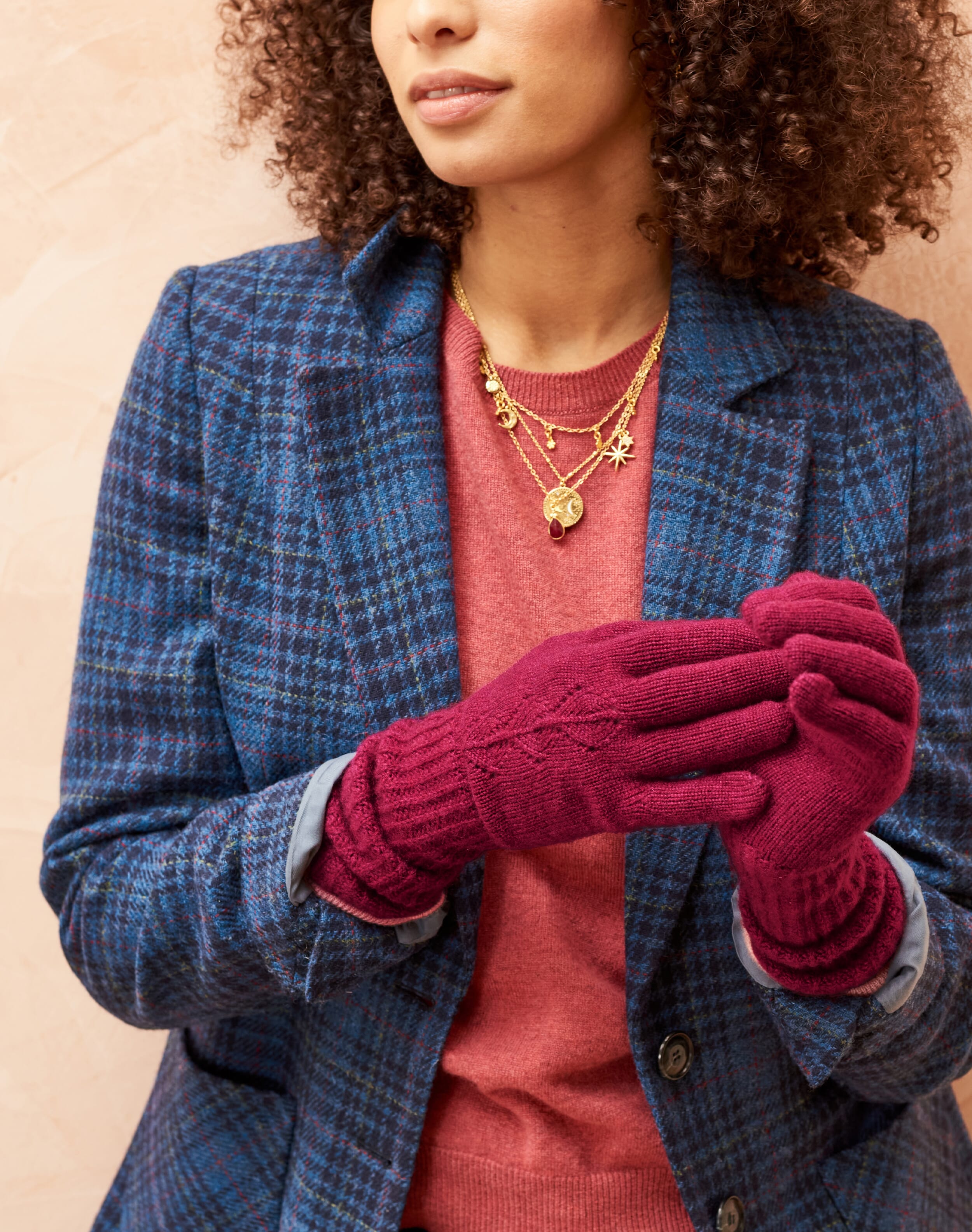 Purple Long Gloves | Women's Accessories | Brora Fashion