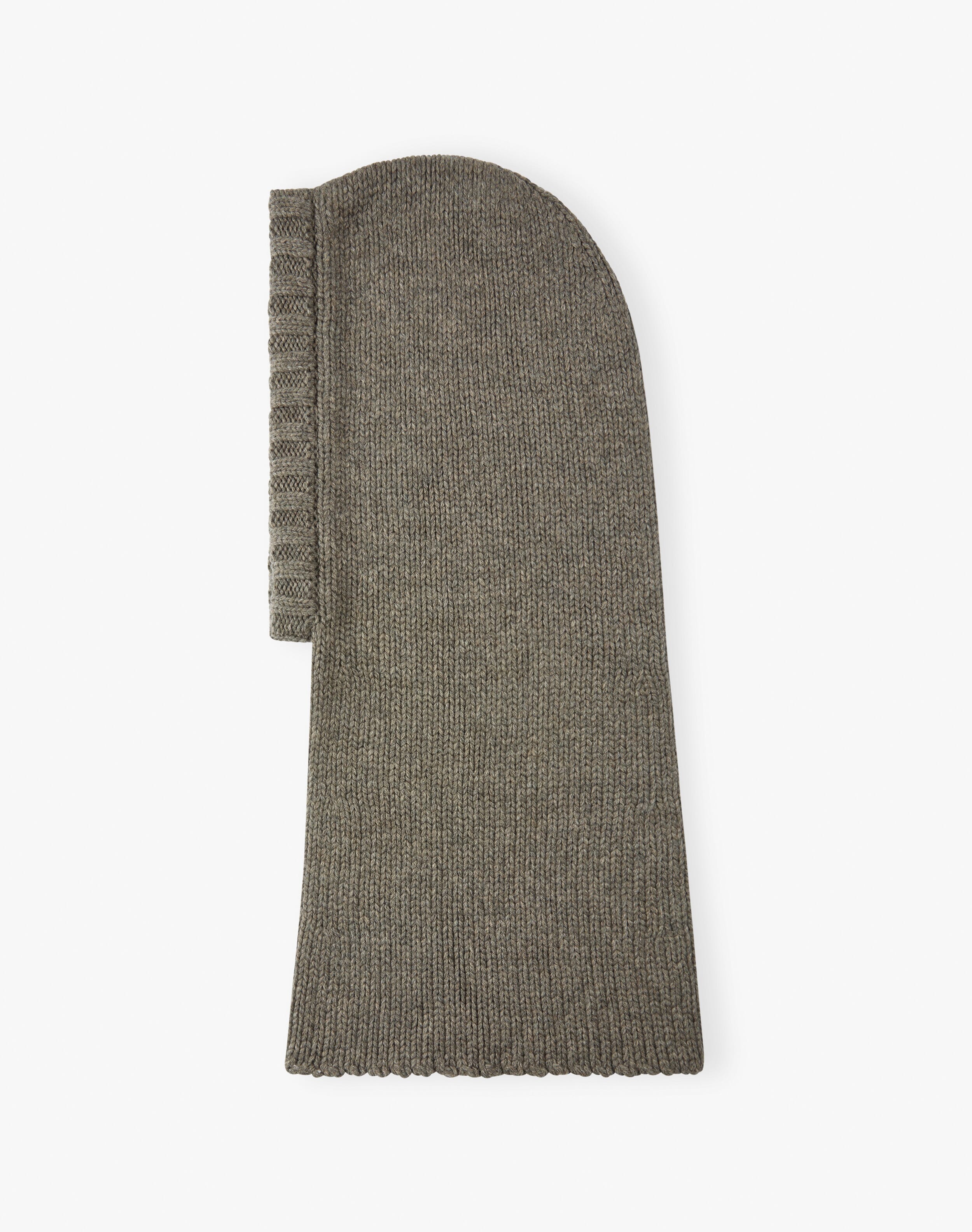Scottish Cashmere Luxe Knit Hooded Snood in Mushroom | Brora