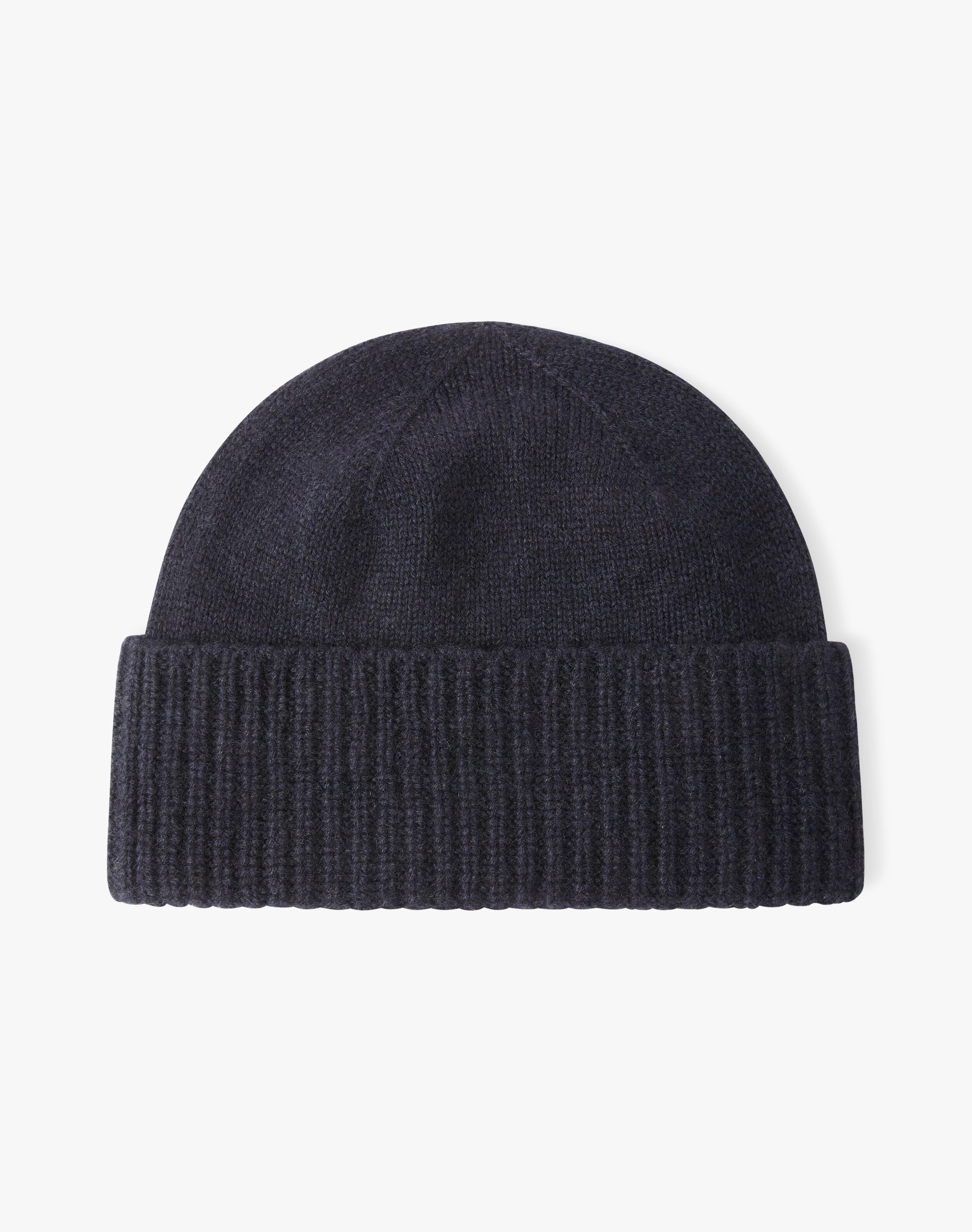 Scottish Cashmere Beanie in Midnight | Brora Accessories