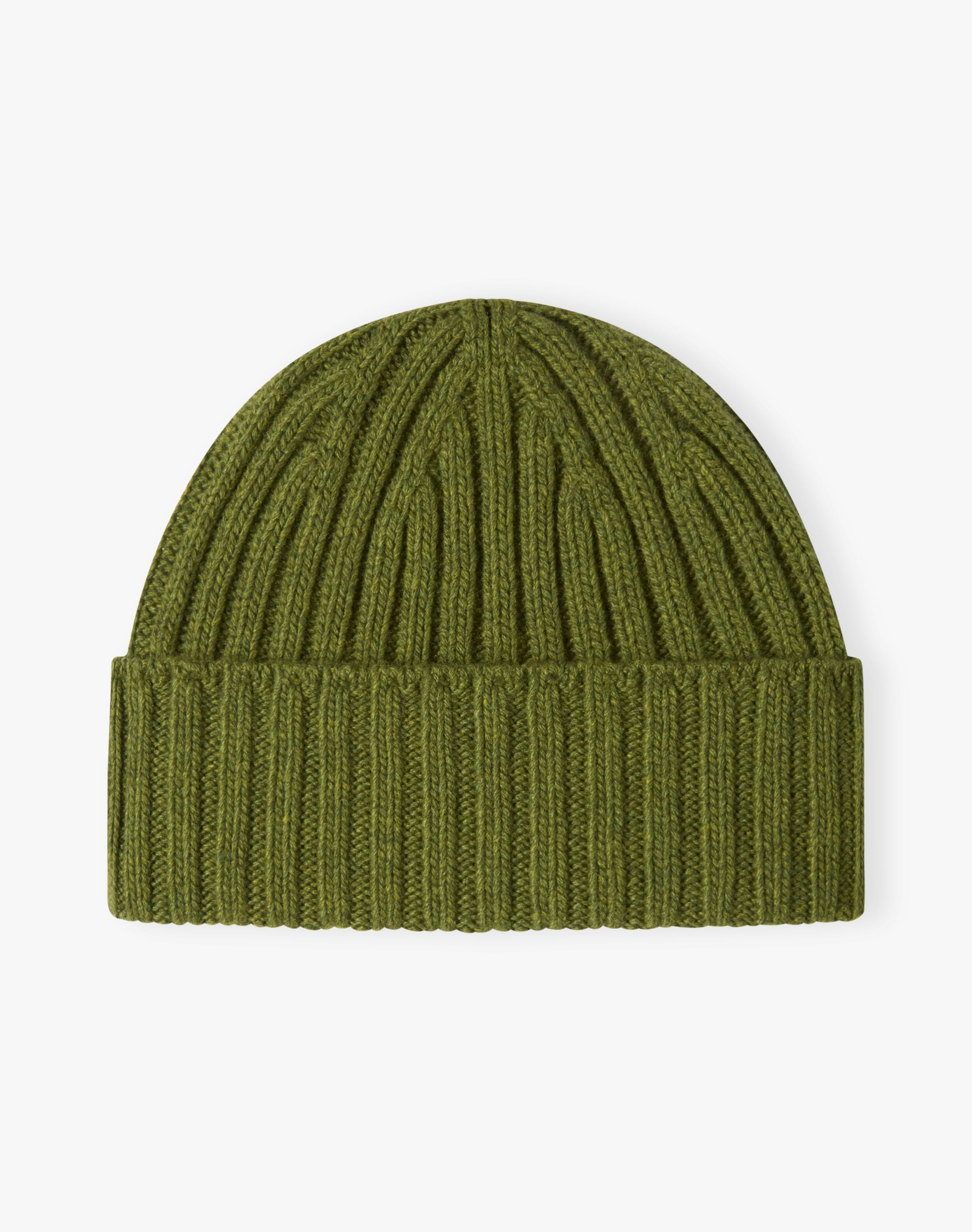 Cashmere Ribbed Hat in Moss | Accessories | Brora Fashion
