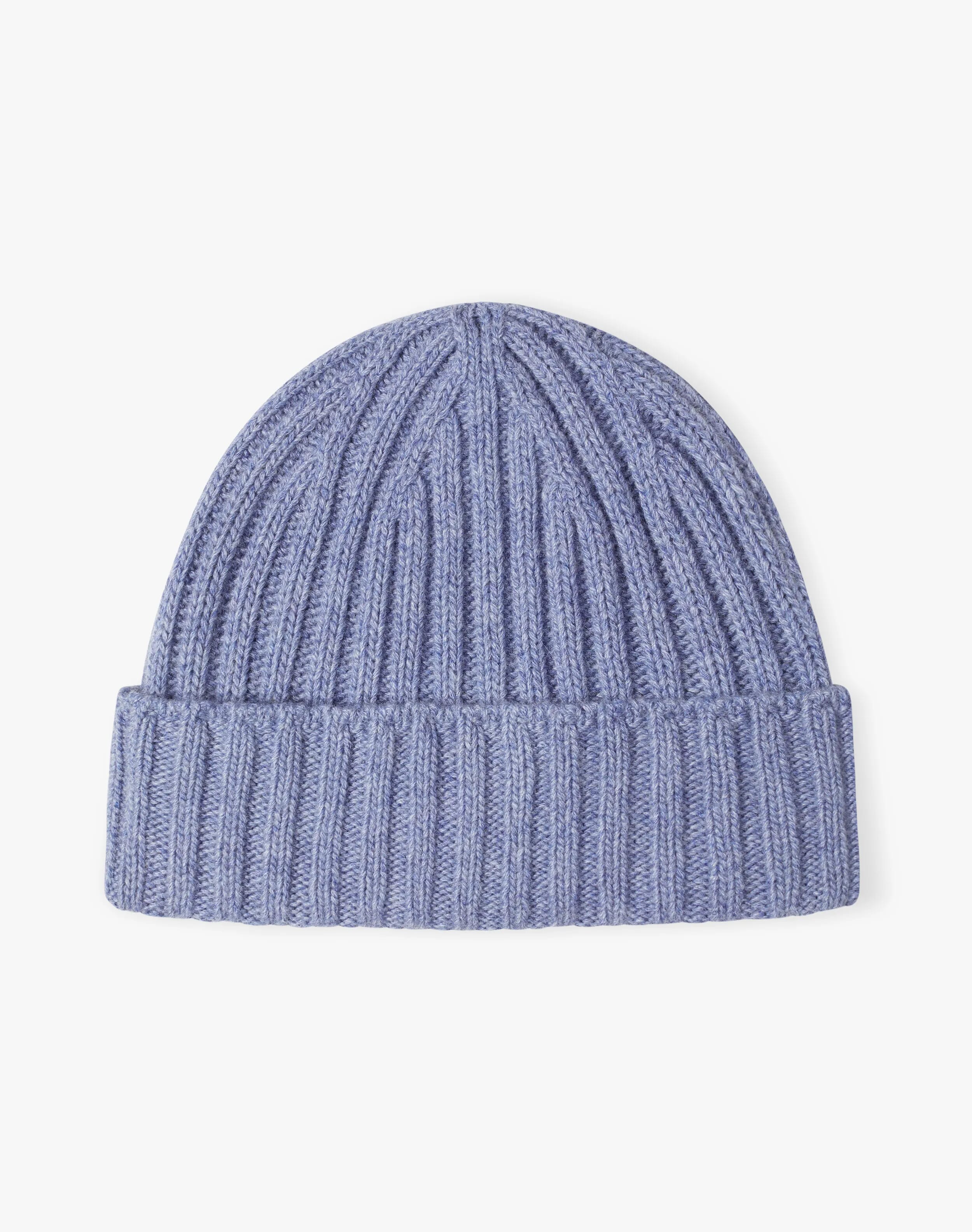 Cashmere Ribbed Hat in Iris | Accessories | Brora Fashion