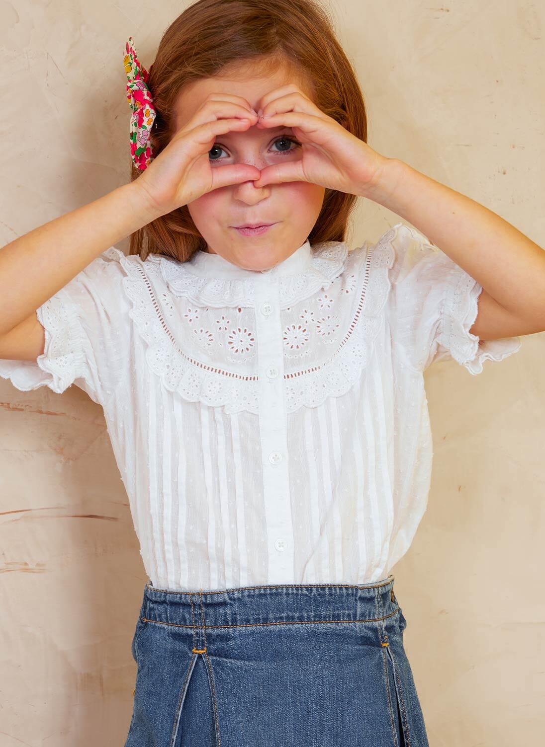 Organic Cotton Broiderie Blouse | Children's Blouses | Brora