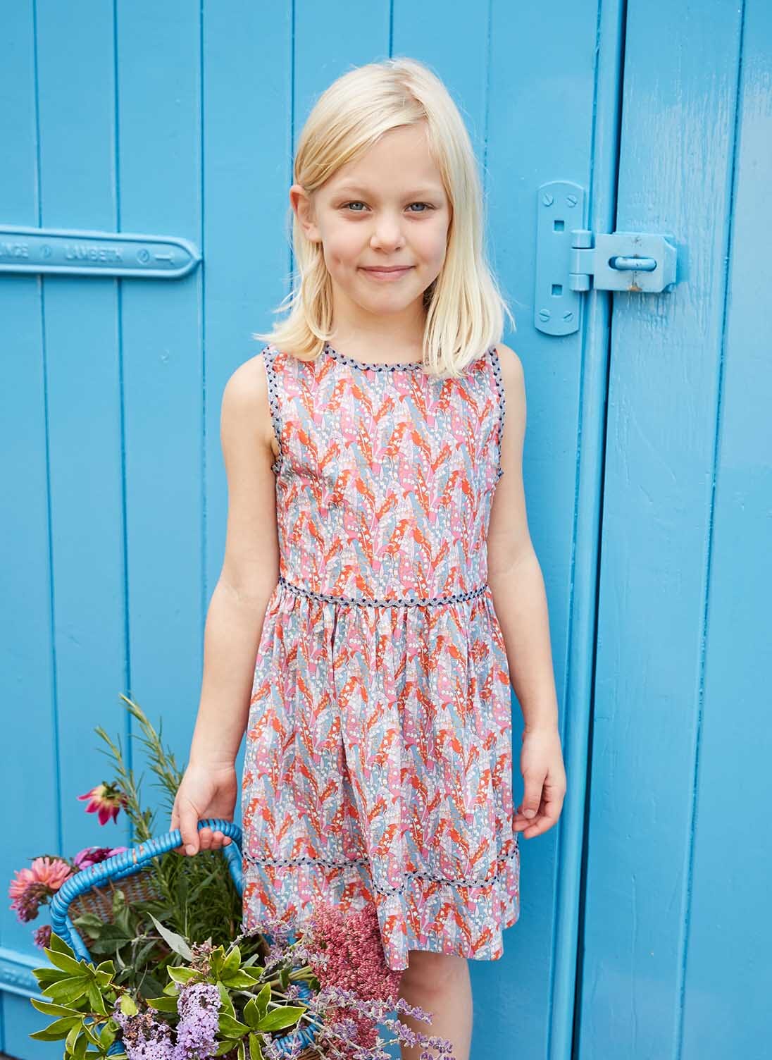 Fuchsia Snowdrop Liberty Print Pinafore Dress | Brora