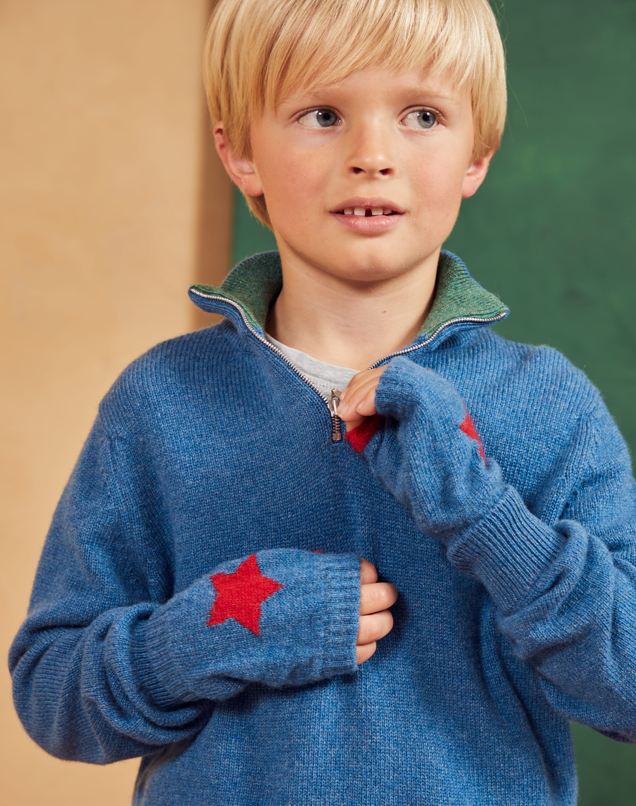 Blue Cashmere Turtle Neck | Children's Polonecks | Brora Fashion
