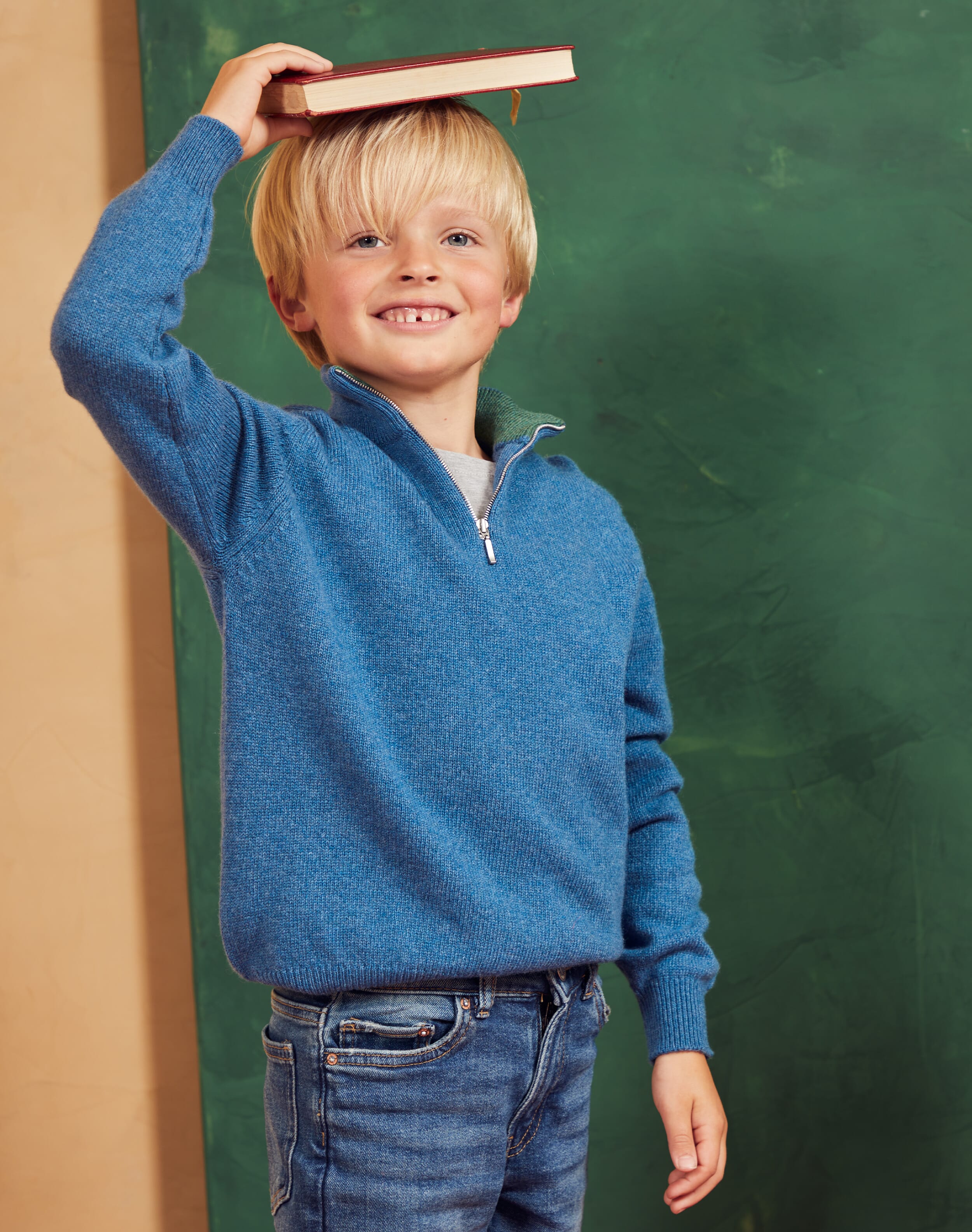 Blue Cashmere Turtle Neck | Children's Polonecks | Brora Fashion