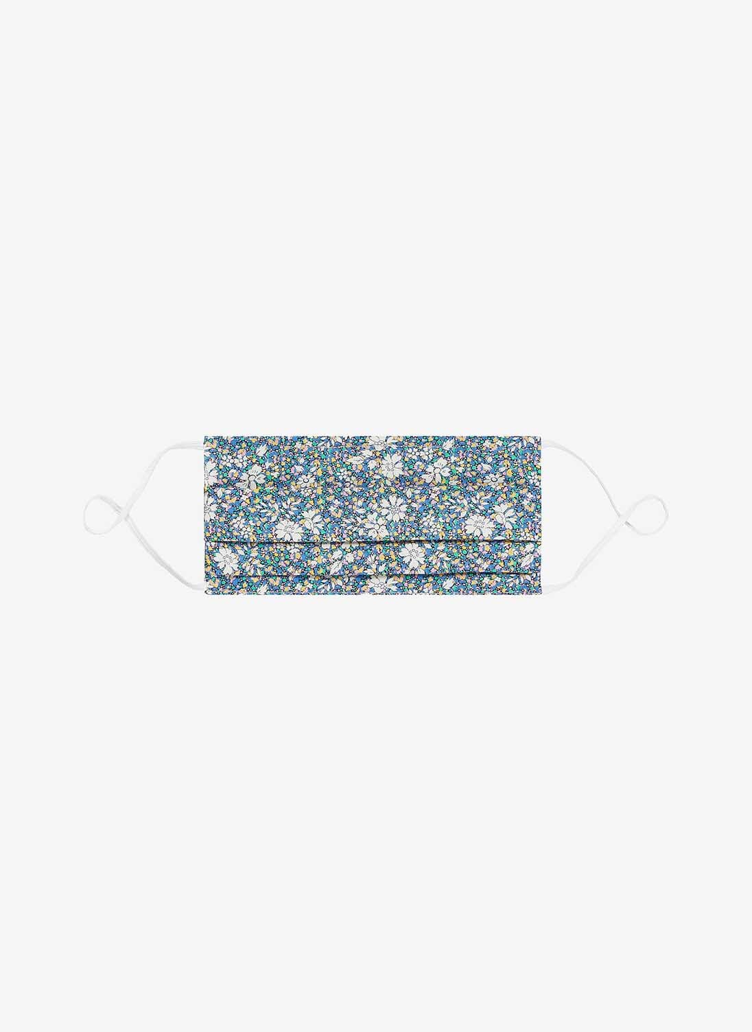 Liberty Print Cotton Face Mask in Iris Floral | Brora Online