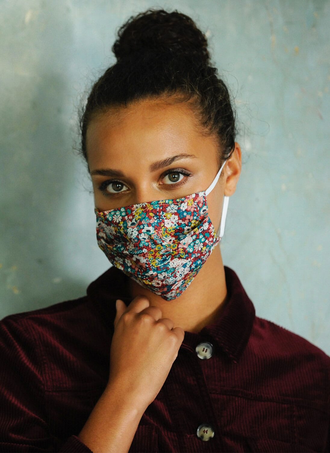 Liberty Print Face Masks in Autumn Meadow | Brora UK