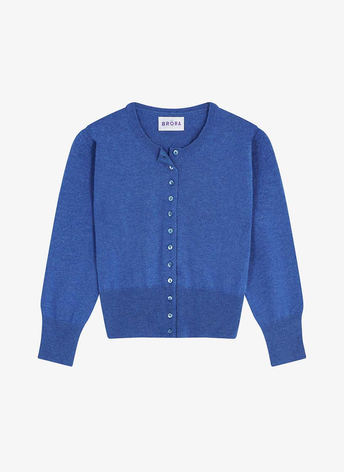 Azure Women's Cashmere Cropped Cardigan | Brora UK